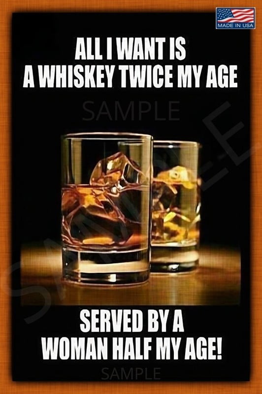 FUNNY DRINKING SIGN 8X12 BAR MAN CAVE GARAGE HAPPY HOUR WHISKEY BIKER TIKI BEER - Walmart.com