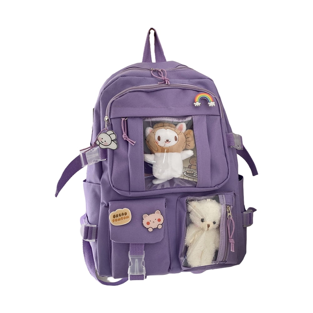 FUNNYFAIRYE Backpack Set for Teen Girls,16 Inch Backpack with Cute Pin ...