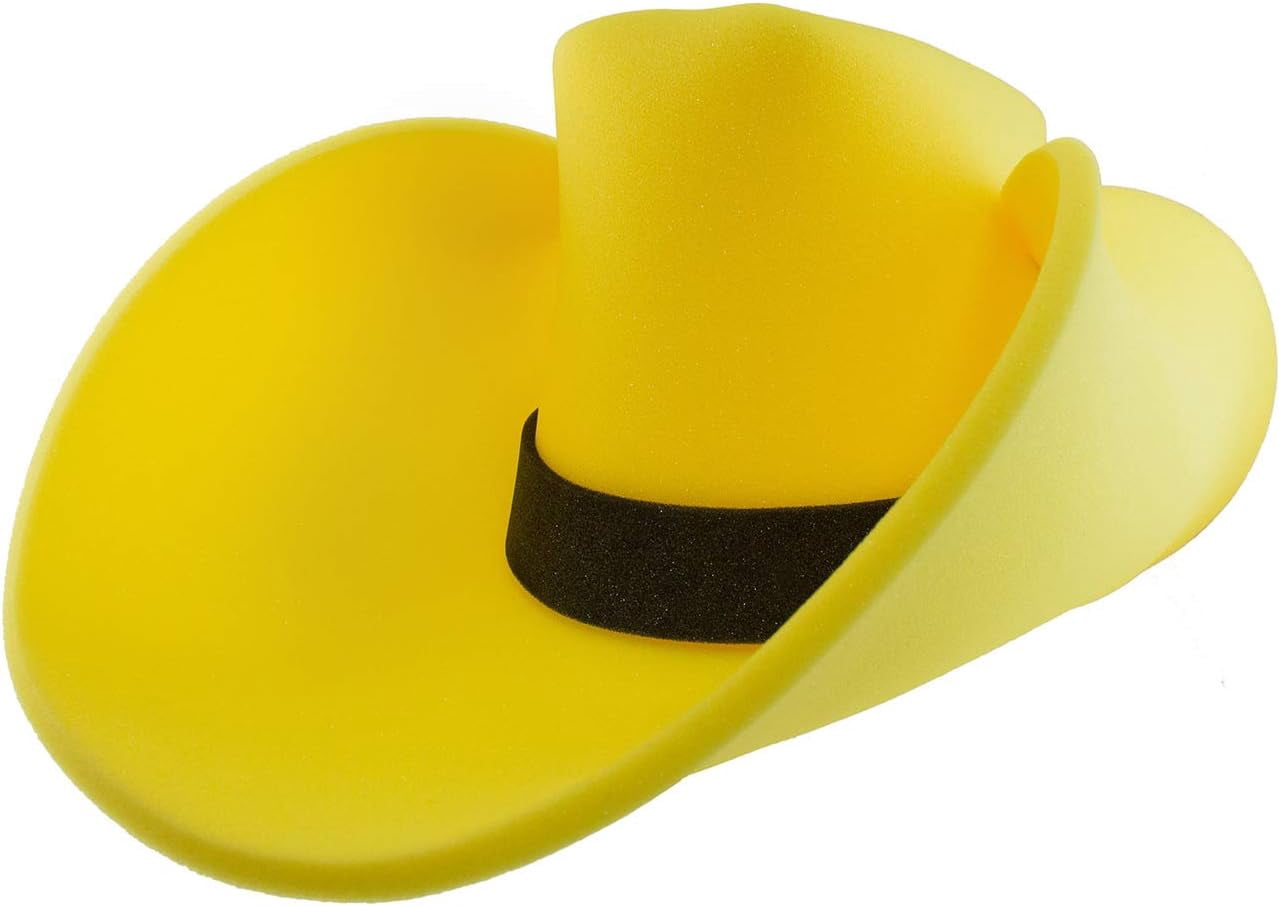 FUNSTITUTION Cowboy Hat, Giant Foam Cowboy Hat - Oversized Hat - Silly ...