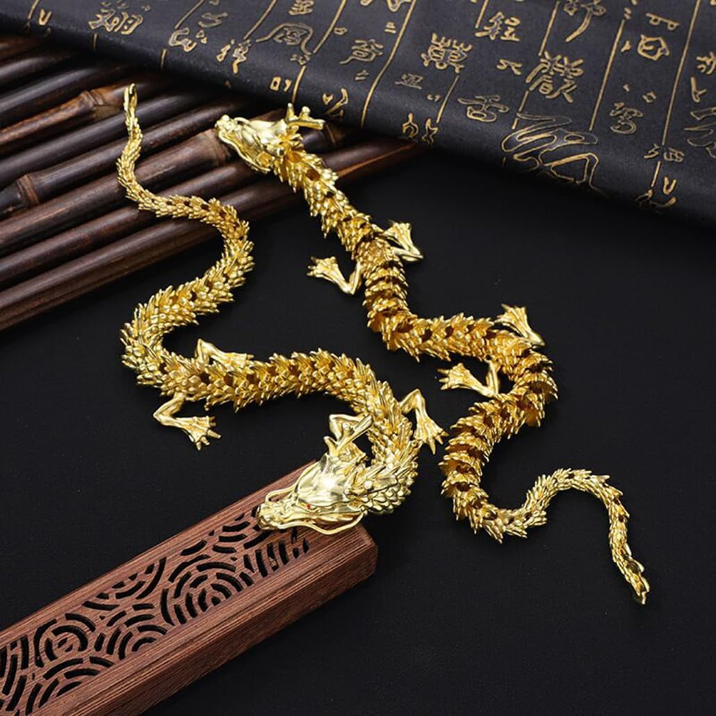FUNSXBUG 13.8 Inch Chinese Feng Shui Dragon Statue Sculpture Figurines ...