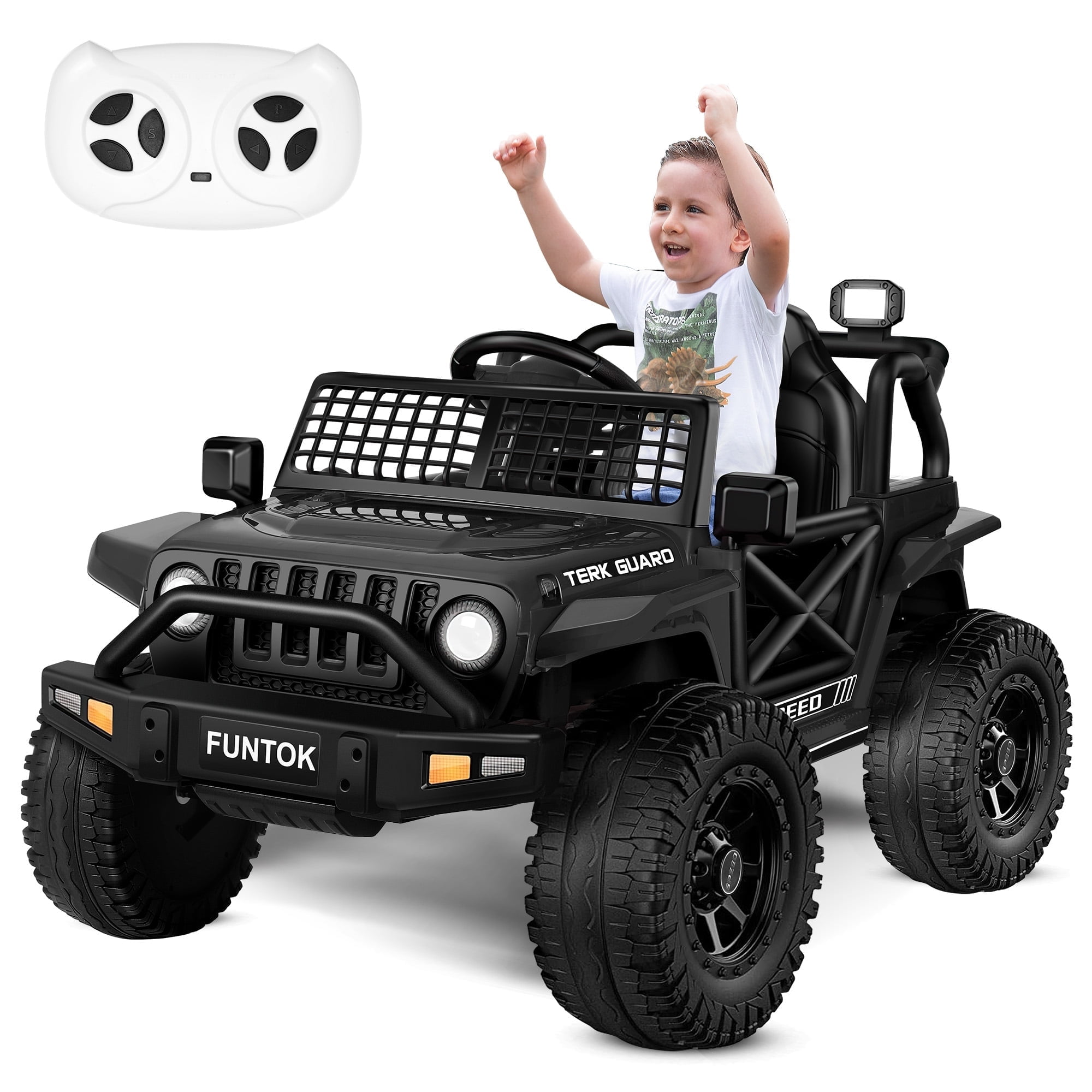 FUNTOK 12V 7AH Kids Ride on Toys, Electric Ride on Car Truck Battery ...