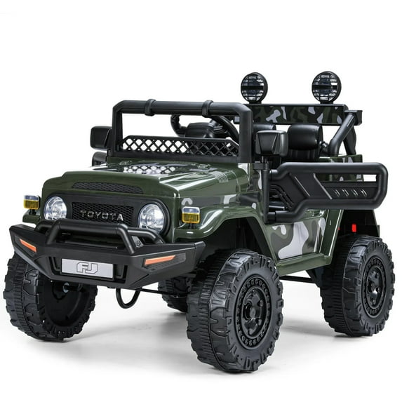 FUNTOK Licensed Toyota FJ Cruiser 12V Kids Electric Ride-On Car, Remote ...