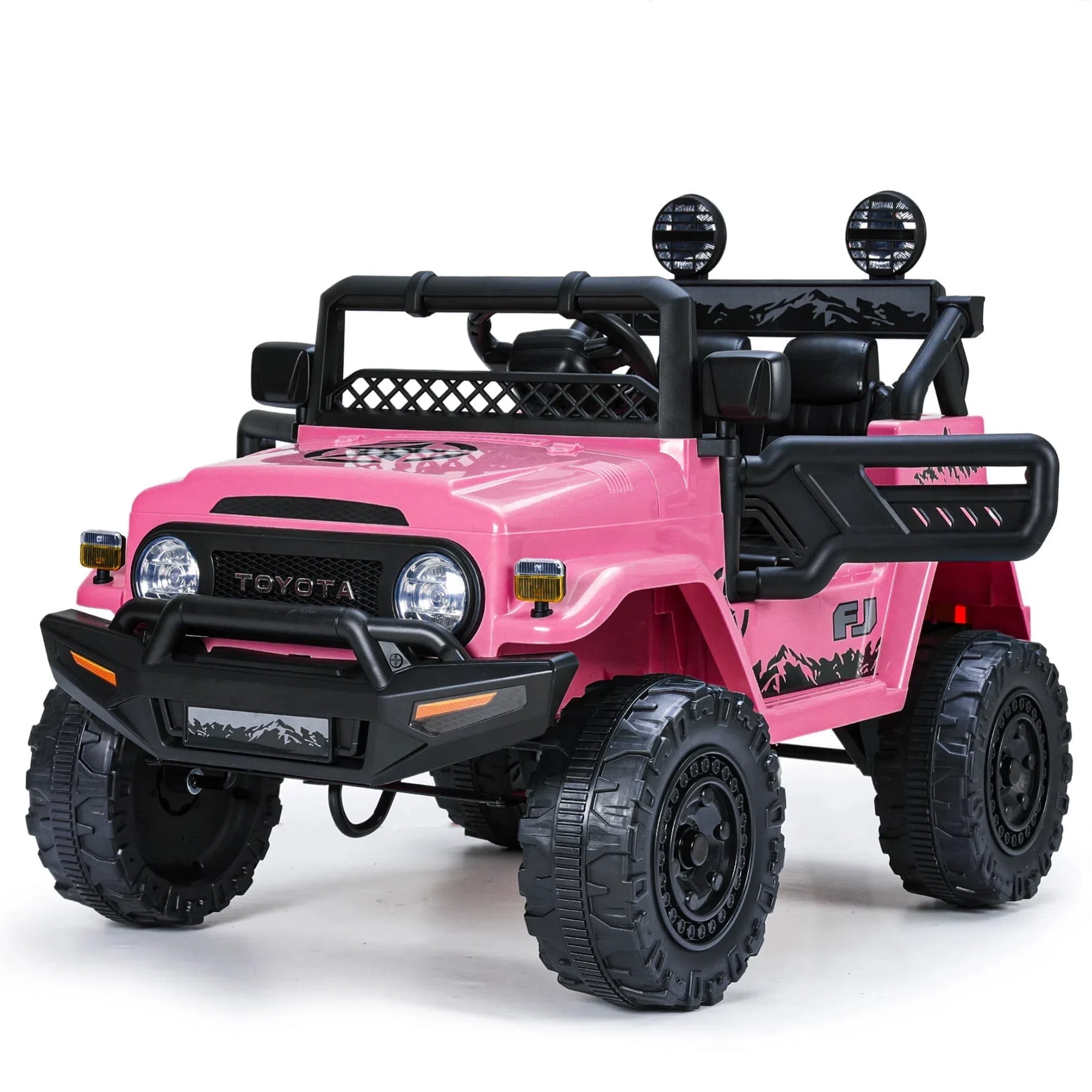 FUNTOK Licensed Toyota FJ Cruiser 12V Kids Electric Ride-On Car, Spring ...