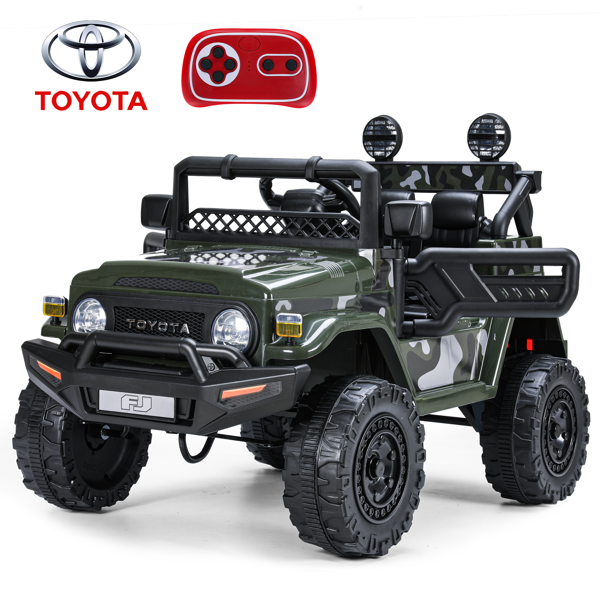12V Toyota FJ Cruiser Ride on Cars, Electric Truck Vehicles with Remote ...