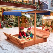 Step2 Crabbie Sandbox for Children's Outdoor Play, Red Plastic with ...