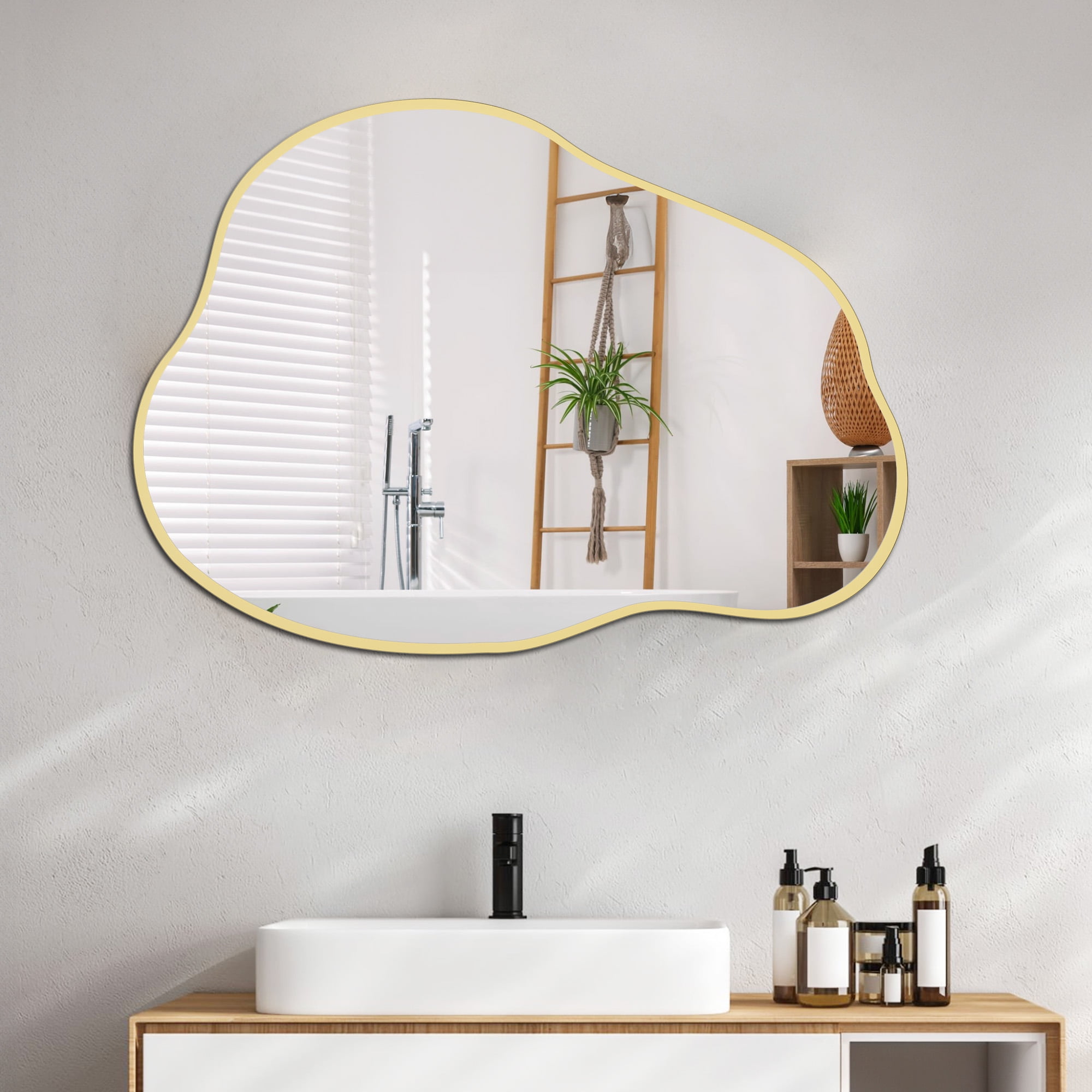 Funtouch Irregular Wall Mirrors 20"x 28" Cloud Shaped Mirrors for ...