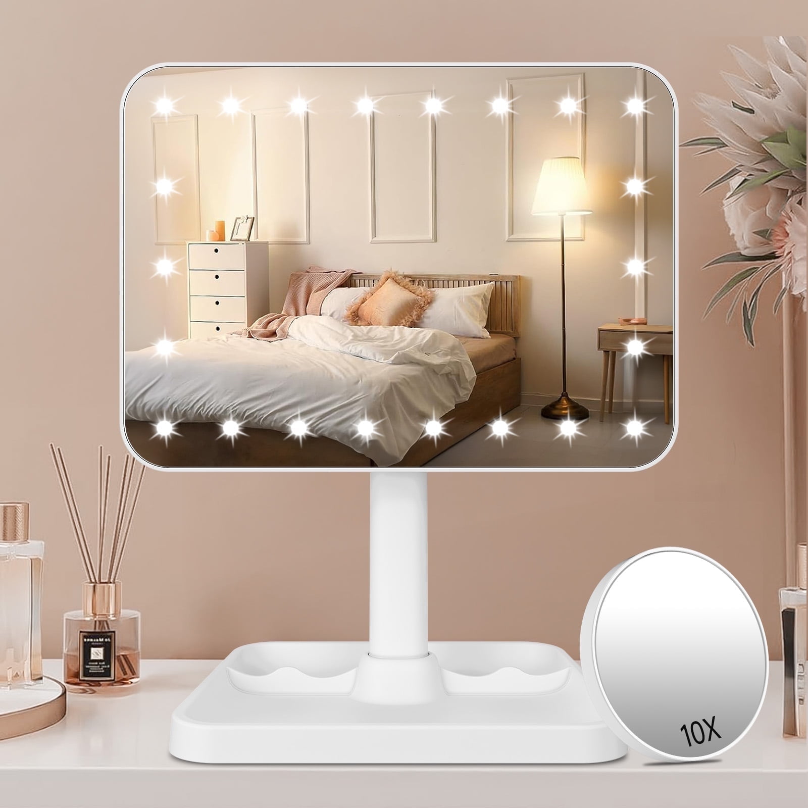 Funtouch Makeup Vanity Mirror with Lights, Dimming Touch Sensor ...
