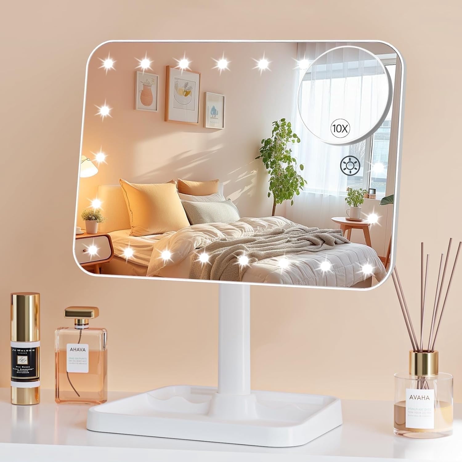 Funtouch Makeup Mirror, Vanity Mirror with Lights, Dimming Touch Sensor ...