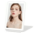 FUNTOUCH Portable LED Lighted Makeup Mirror, Dimmable Touch Control ...