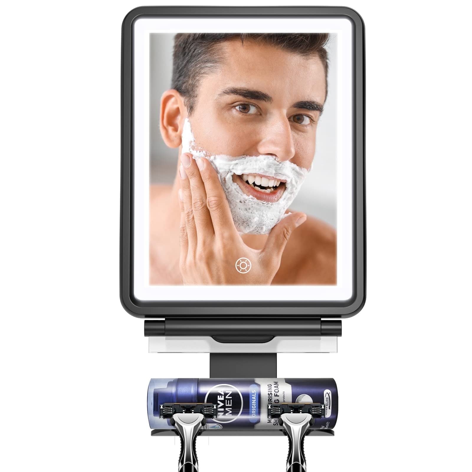 FUNTOUCH Shower Mirror Fogless for Shaving, Lighted Shower Mirror 3 ...