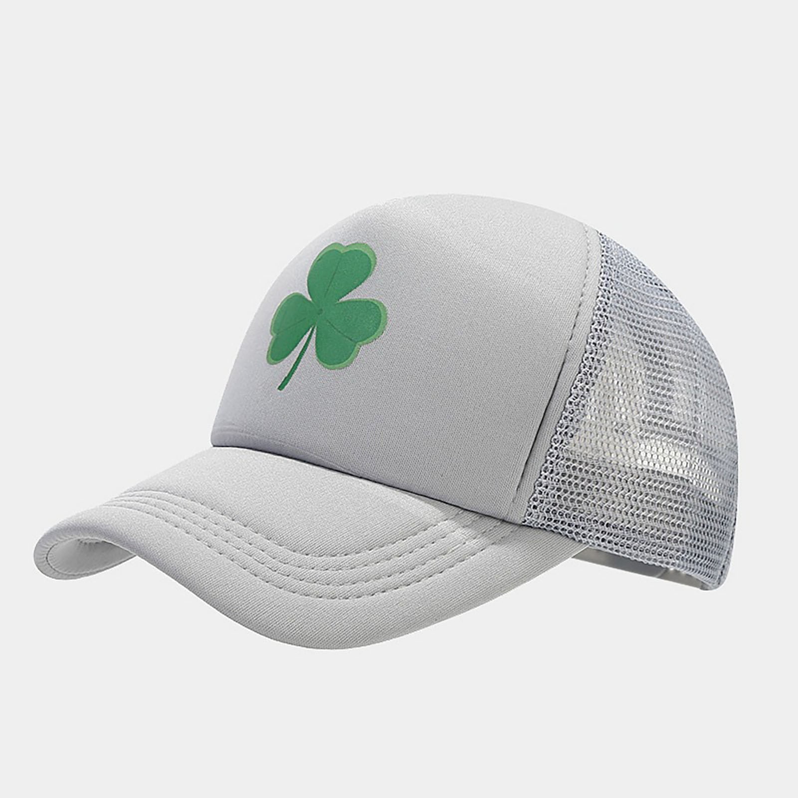 FUNUONY St. Patrick's Day Shamrock Hat - Irish Clover Baseball Cap ...