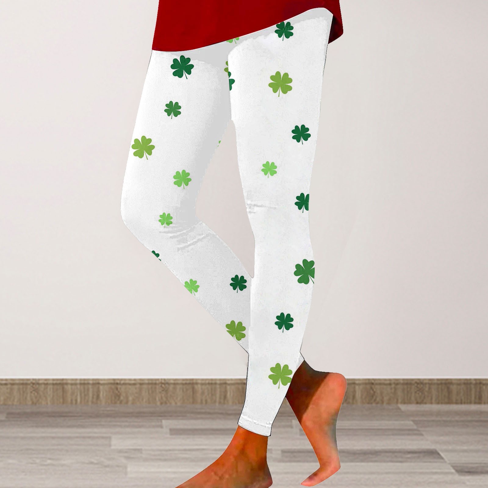FUNUONY BIG Sale!! St Patricks Day Leggings for Women Shamrock Clover ...