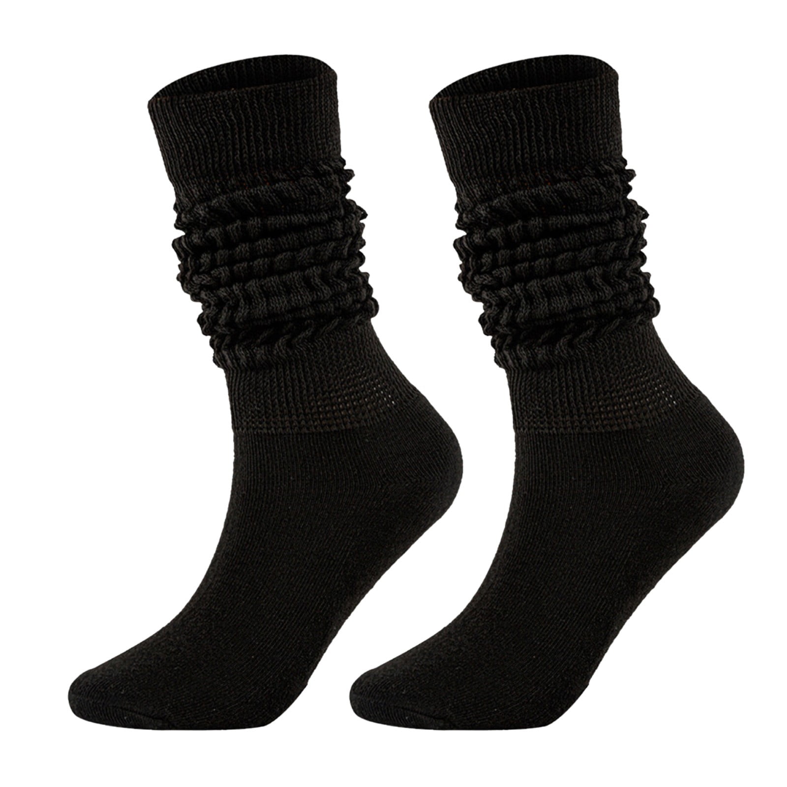 FUNUONY Women's Scrunched Slouch Socks, Cotton Boot Socks Bulk Pack for ...