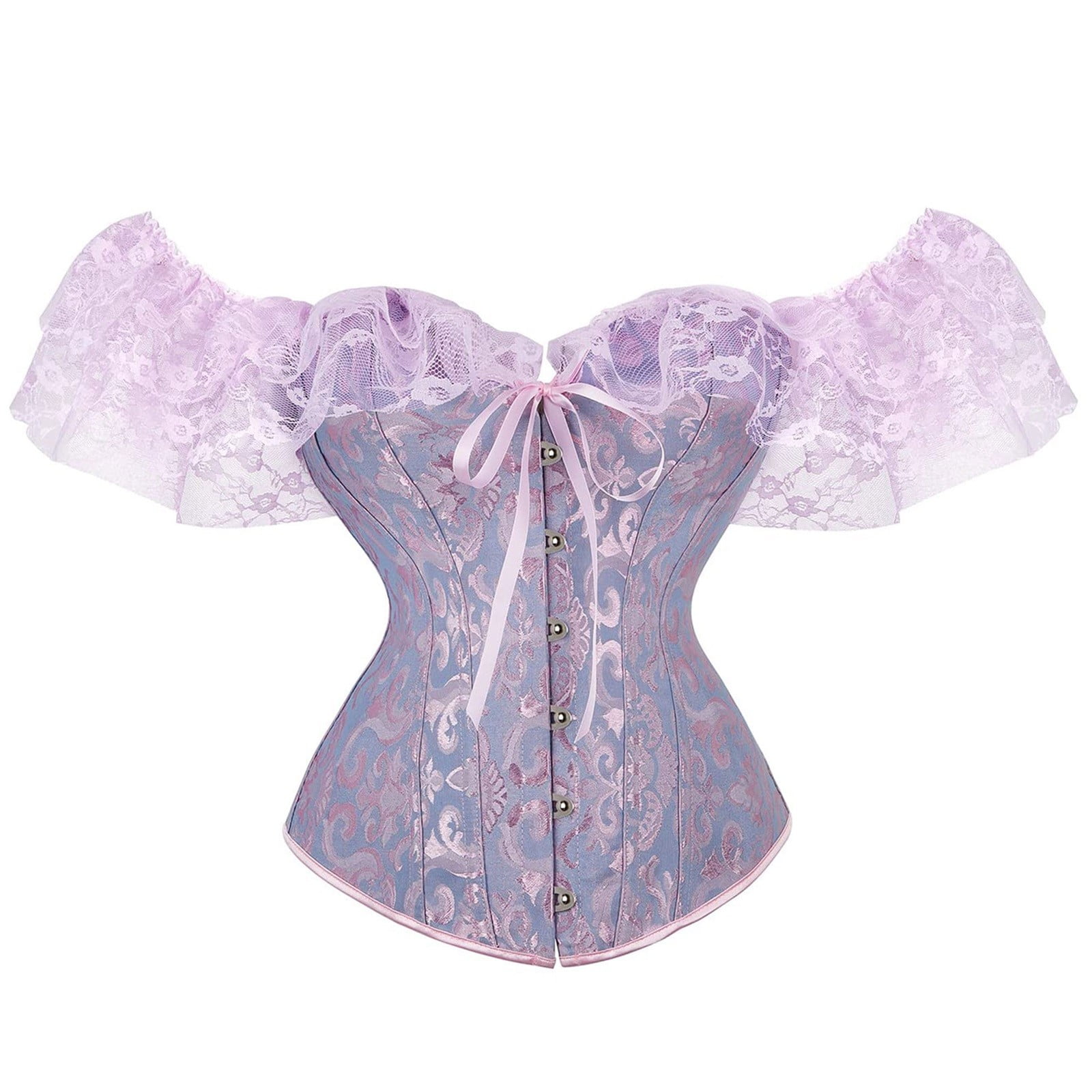 FUNUONY Corset Tops for Women 2025 Trendy Women Floral Lace Off ...