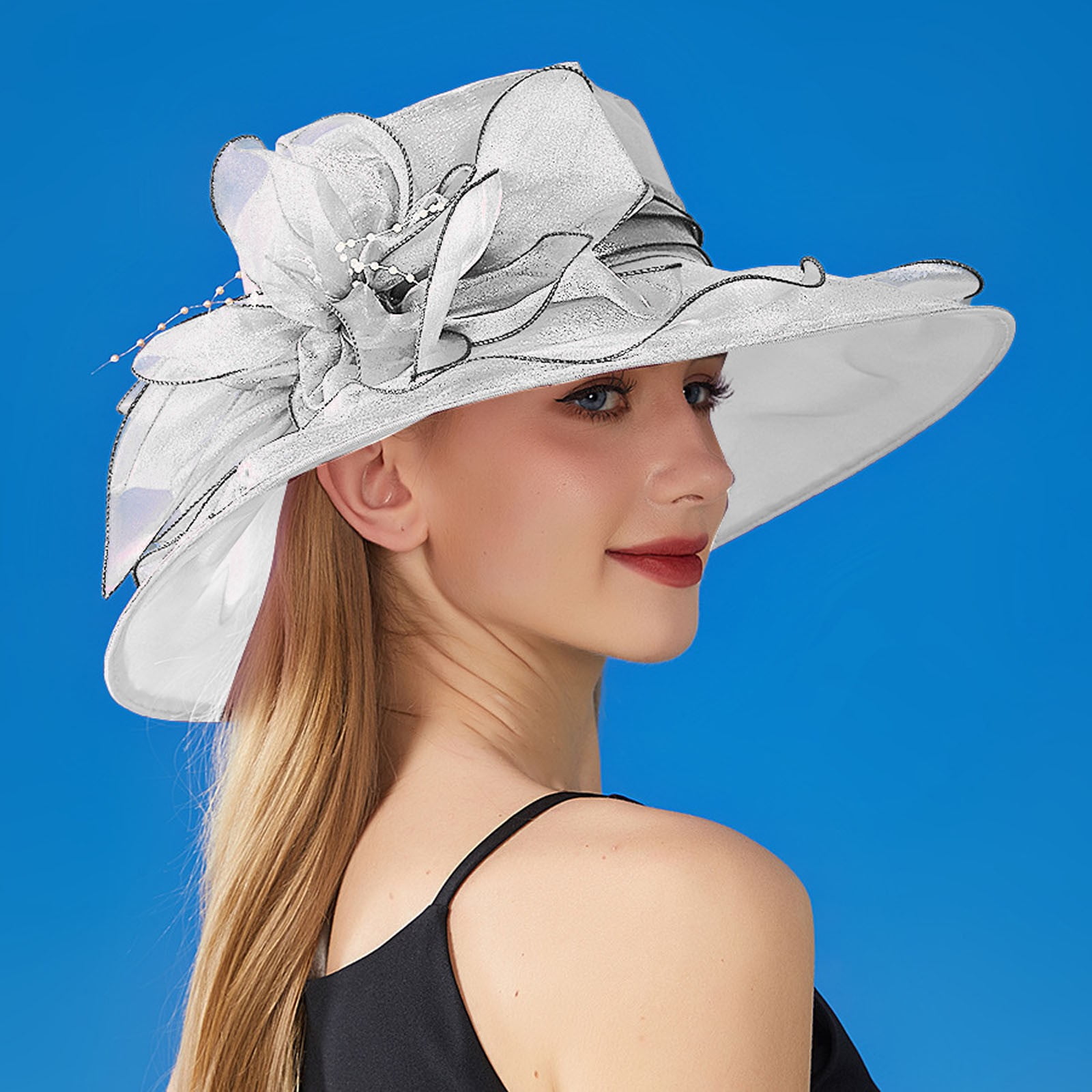 FUNUONY Kentucky Derby Hats for Women 2025 Elegant Tea Party Hats ...