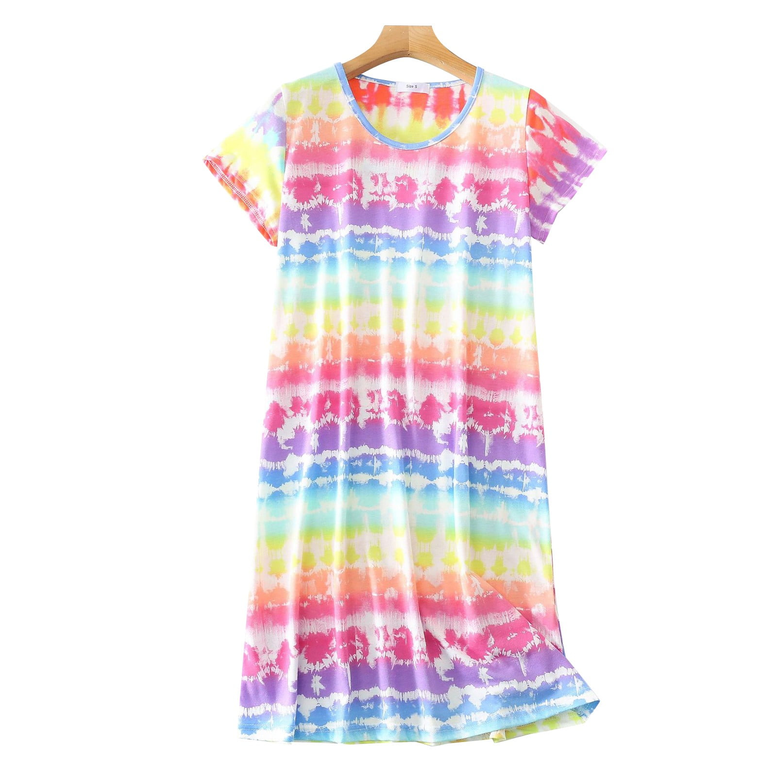 FUNUONY Big Sale!! Women's Cotton Nightgown Sleepwear Short Sleeves ...