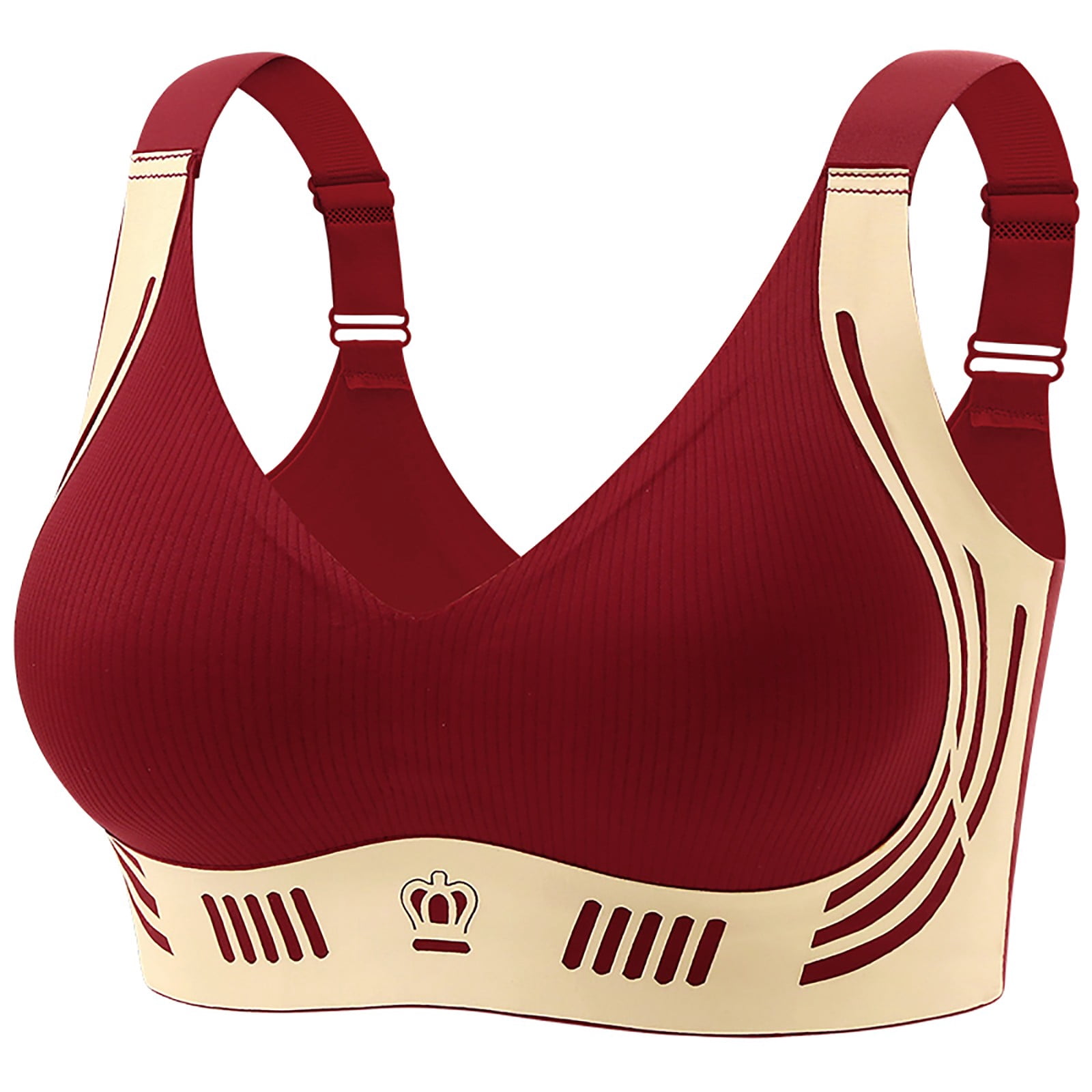 FUNUONY Bra for Women Casual Splicing Without Marks Lifting Anti ...