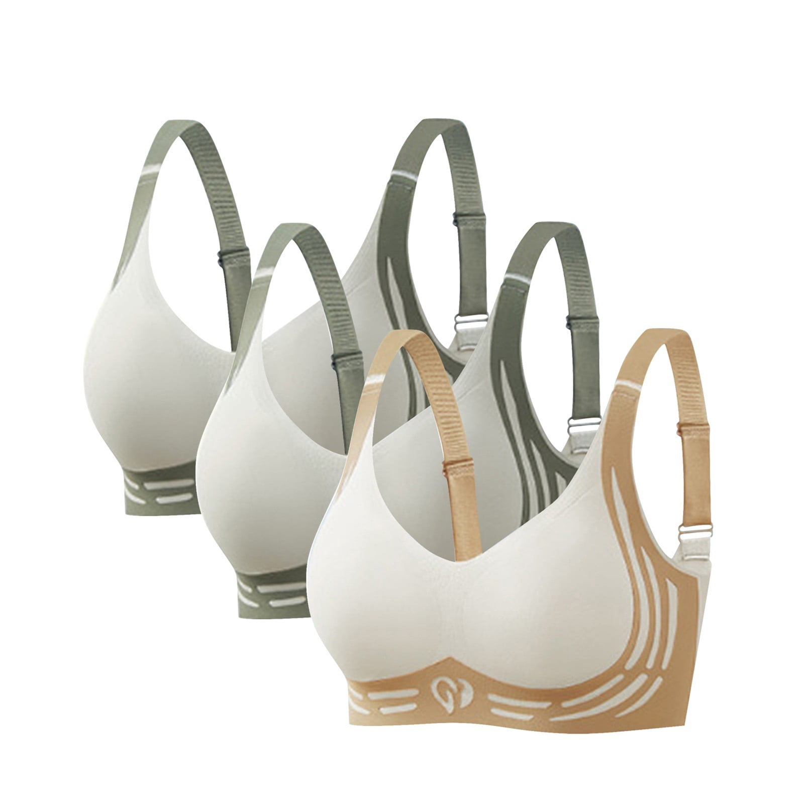 FUNUONY Bra for Women Soft Comfortable Wireless Up Bra Bra Women ...