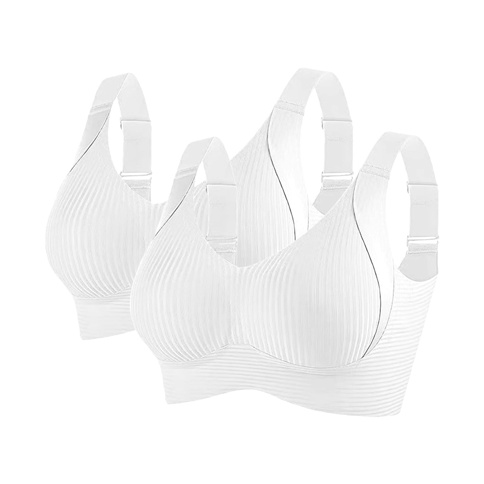 FUNUONY Bra for Women Sports Bras Comfortable Ribbed Bralettes ...