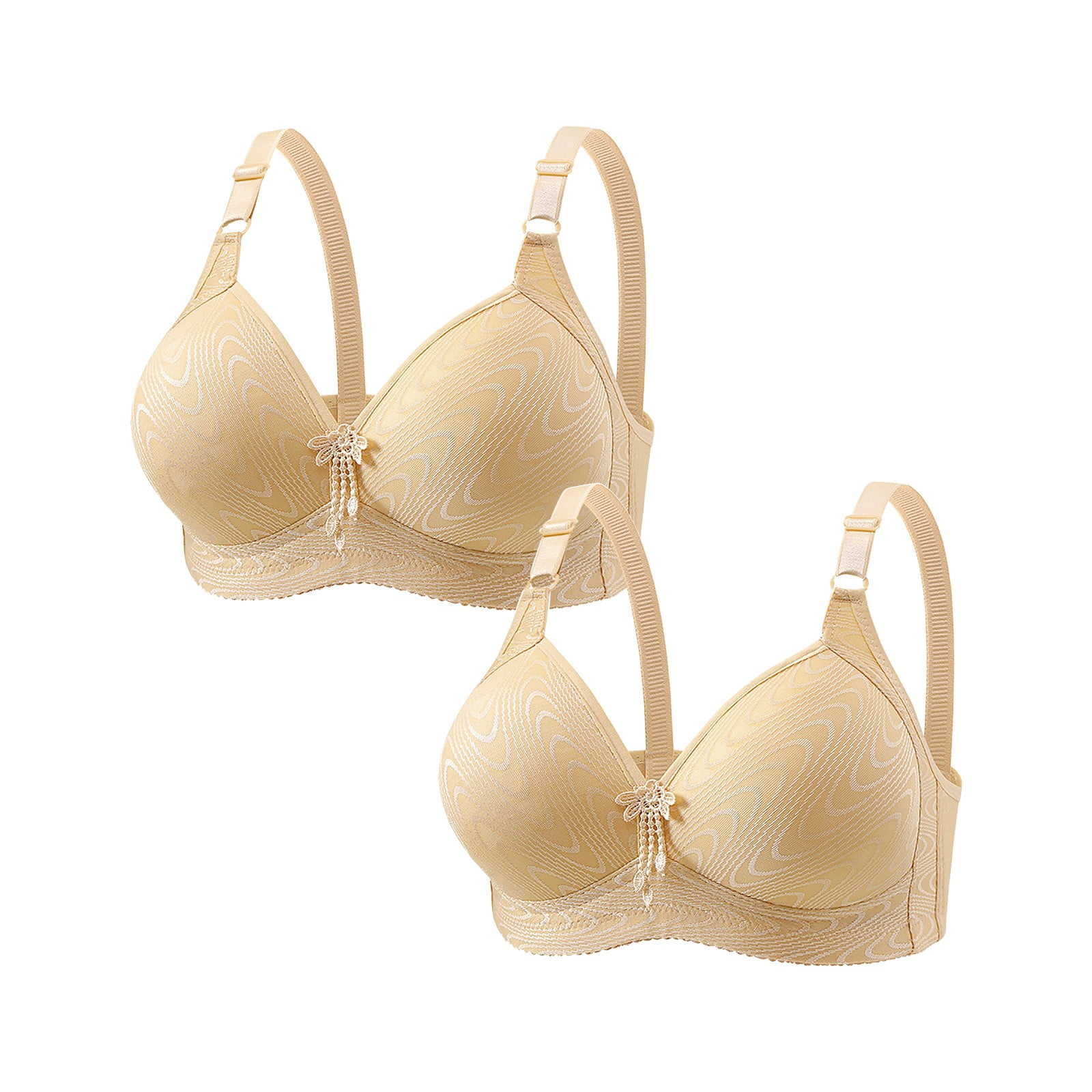 FUNUONY Bras for Women No Adjustable Bras Full Coverage Support ...