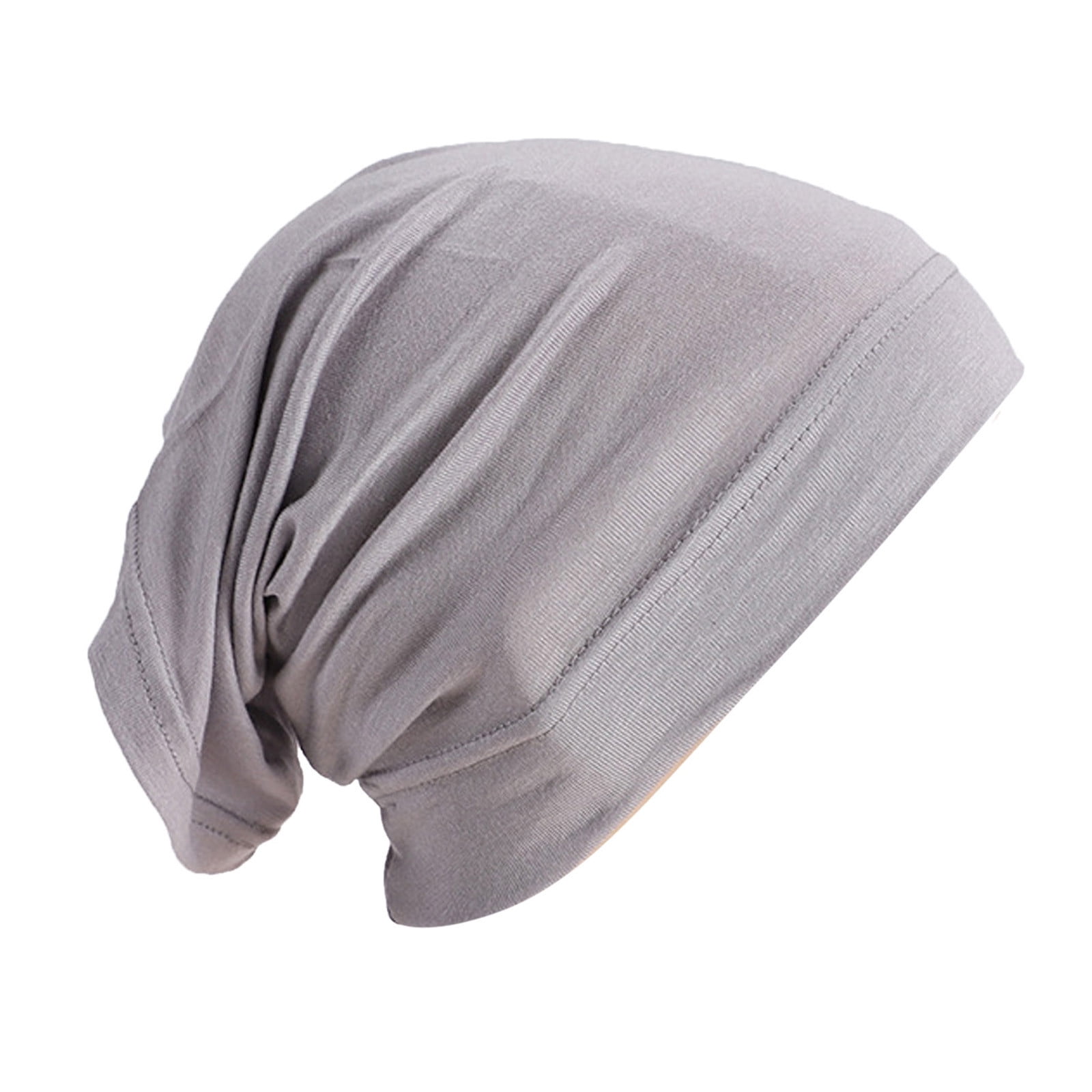 FUNUONY Cotton Thin Slouchy Beanie Hat for Men Women Slip Pre Tied Head ...