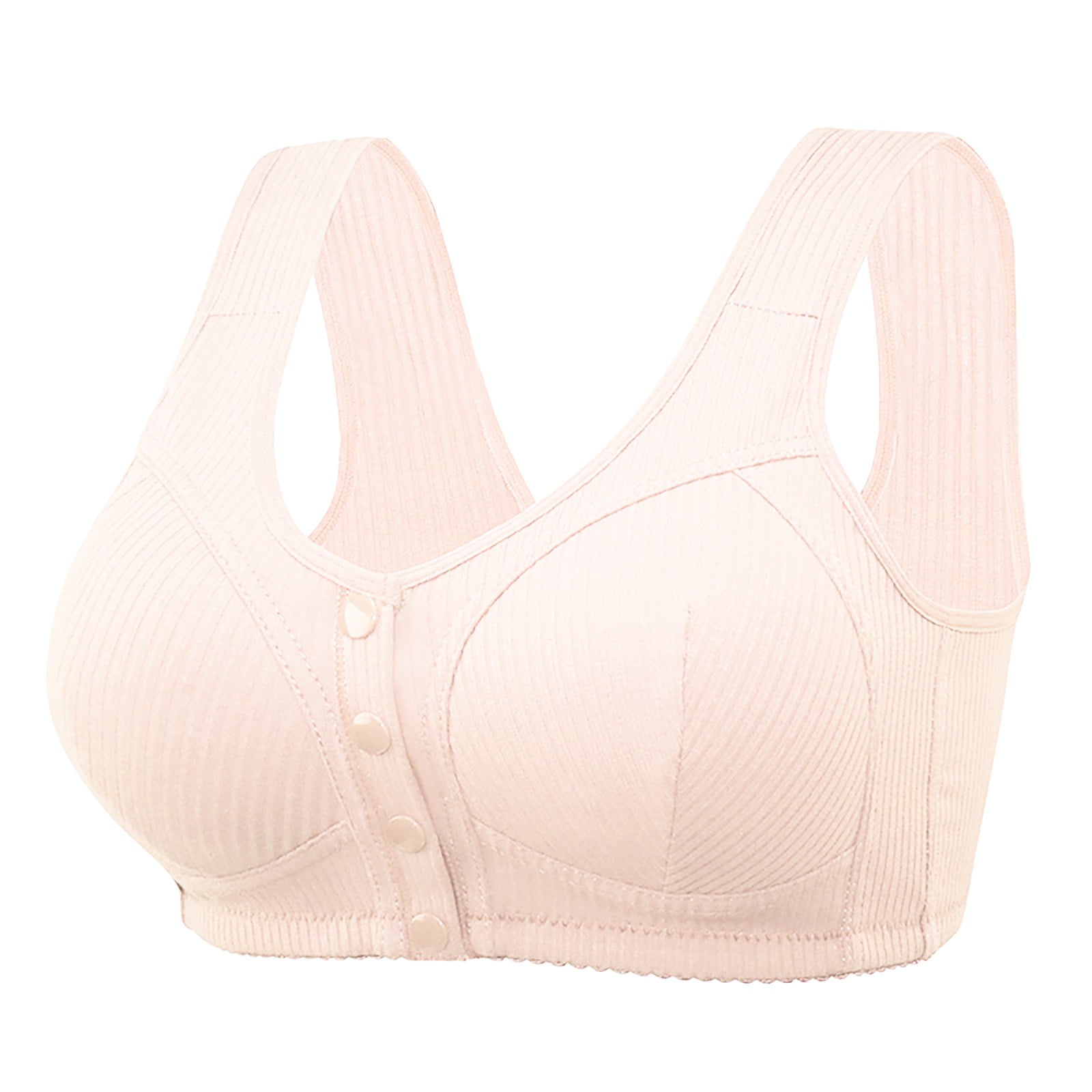 FUNUONY Front Closure Bra for Seniors Women Soft Wireless Bra,Daisy ...