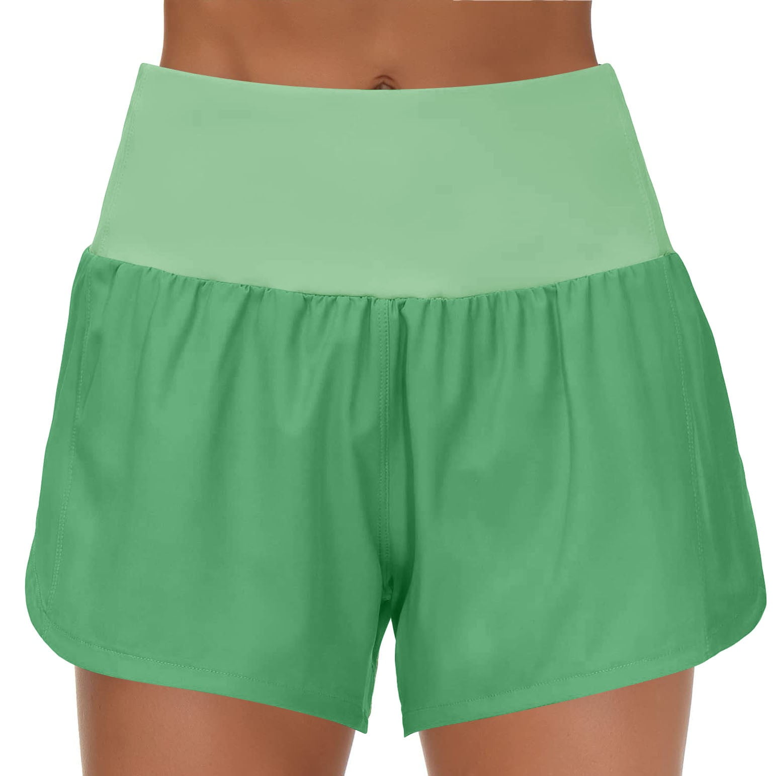 FUNUONY High Waisted Dolphin Athletic Running Shorts for Women High ...