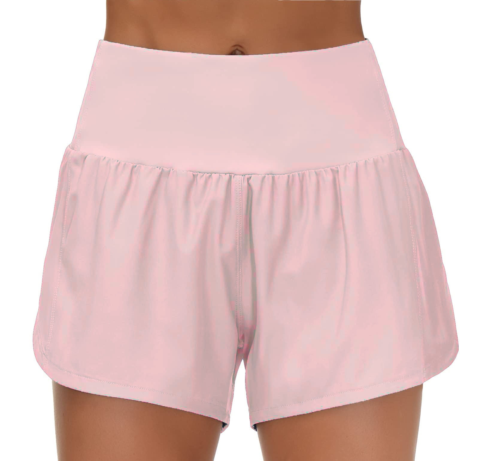 FUNUONY High Waisted Dolphin Athletic Running Shorts for Women High ...