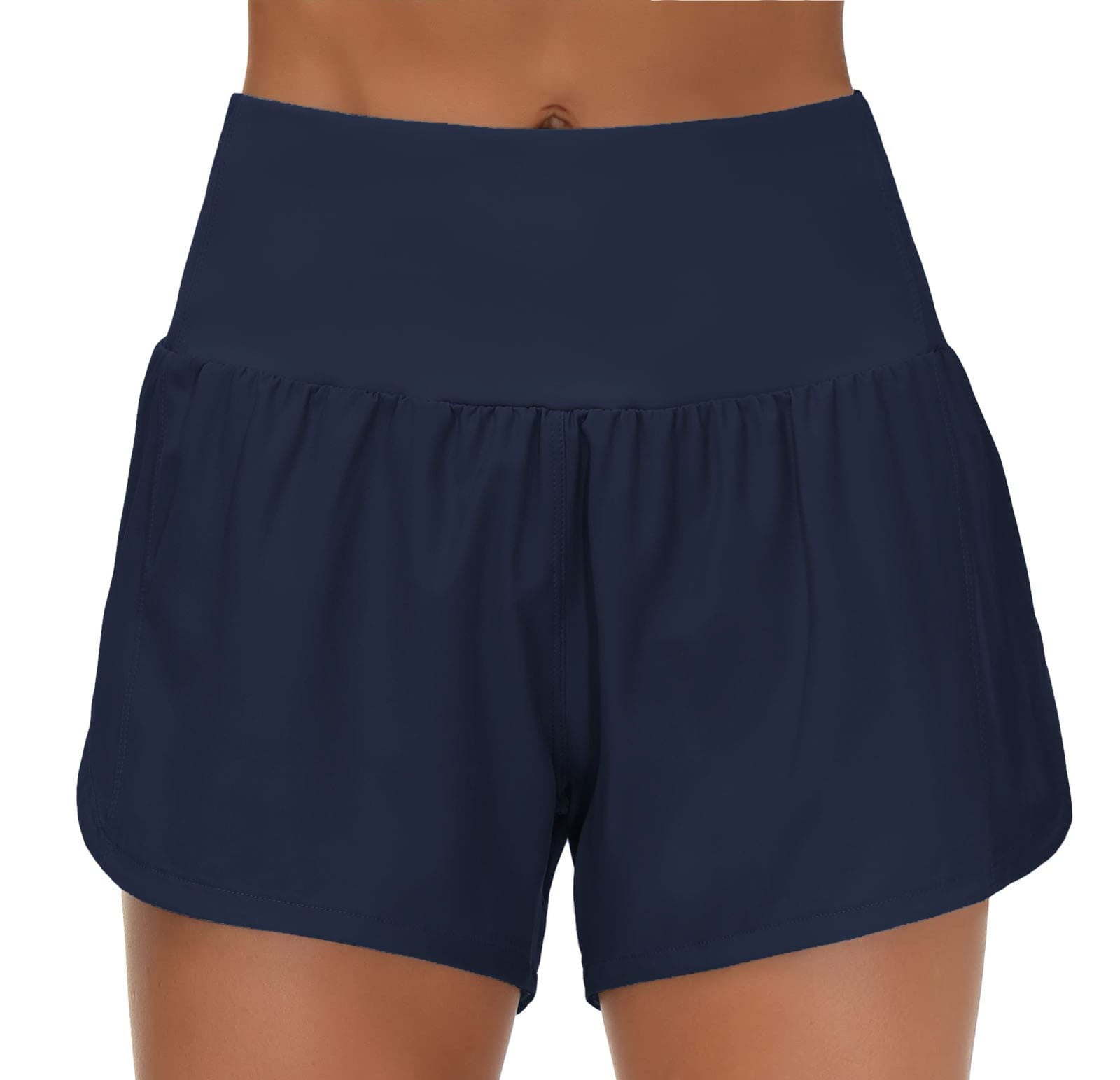 FUNUONY High Waisted Dolphin Athletic Running Shorts for Women High ...