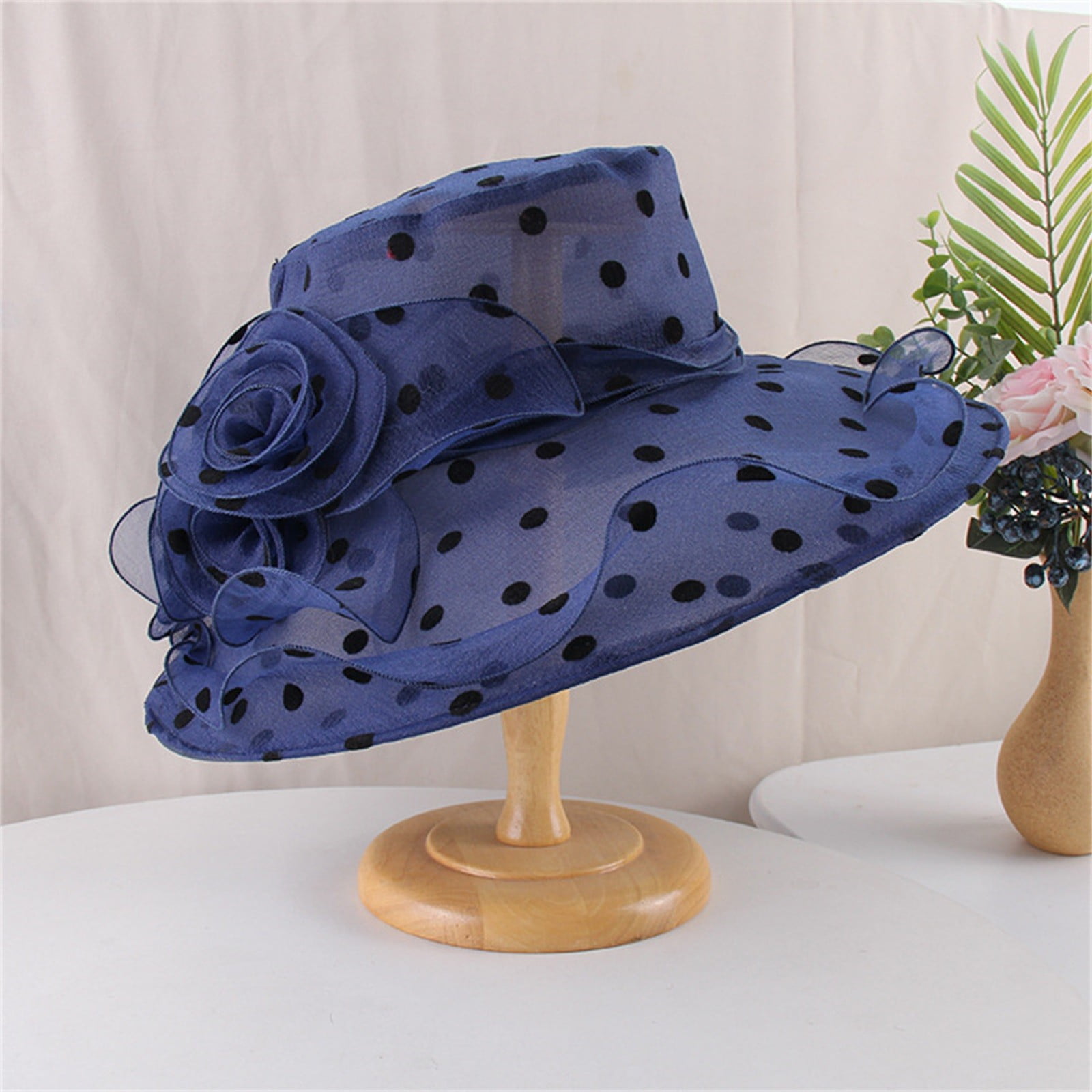 FUNUONY Kentucky Organza Derby Hats for Women Church Tea Fascinator ...