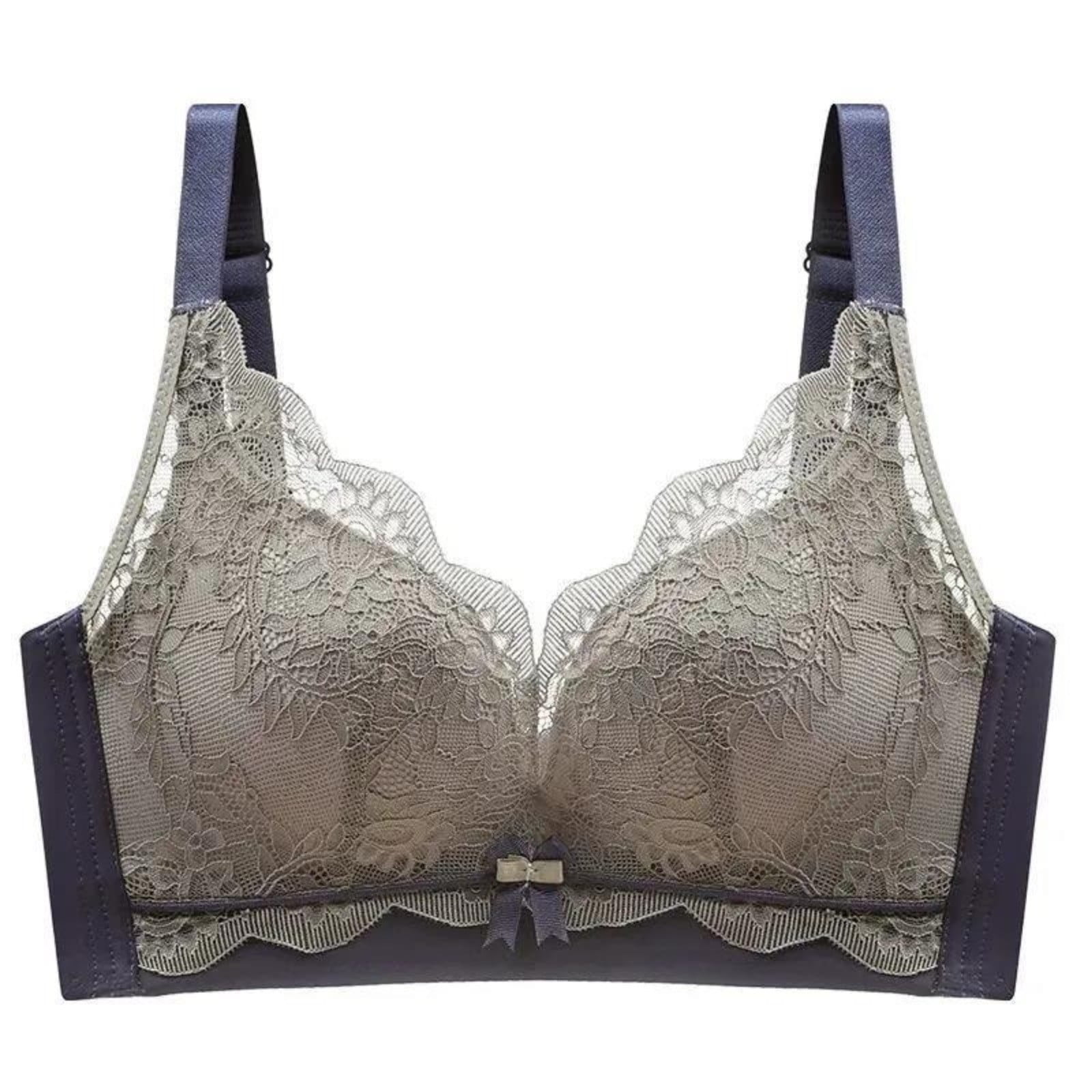 FUNUONY Lace Bra for Women,Comfort Lift Underwire Bra with Lace Trim ...