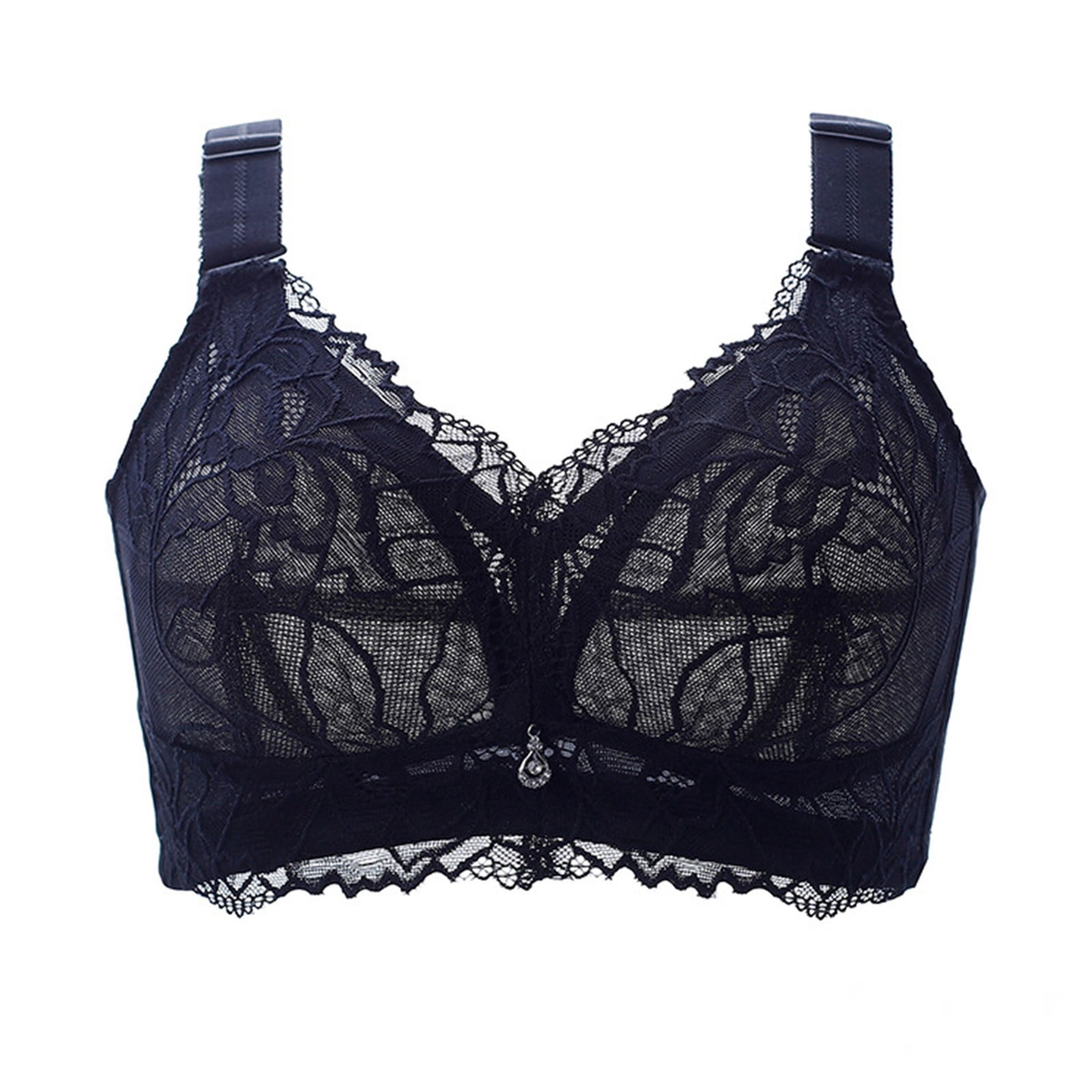 FUNUONY Lace Bra for Women,Comfort Lift Underwire Bra with Lace Trim ...