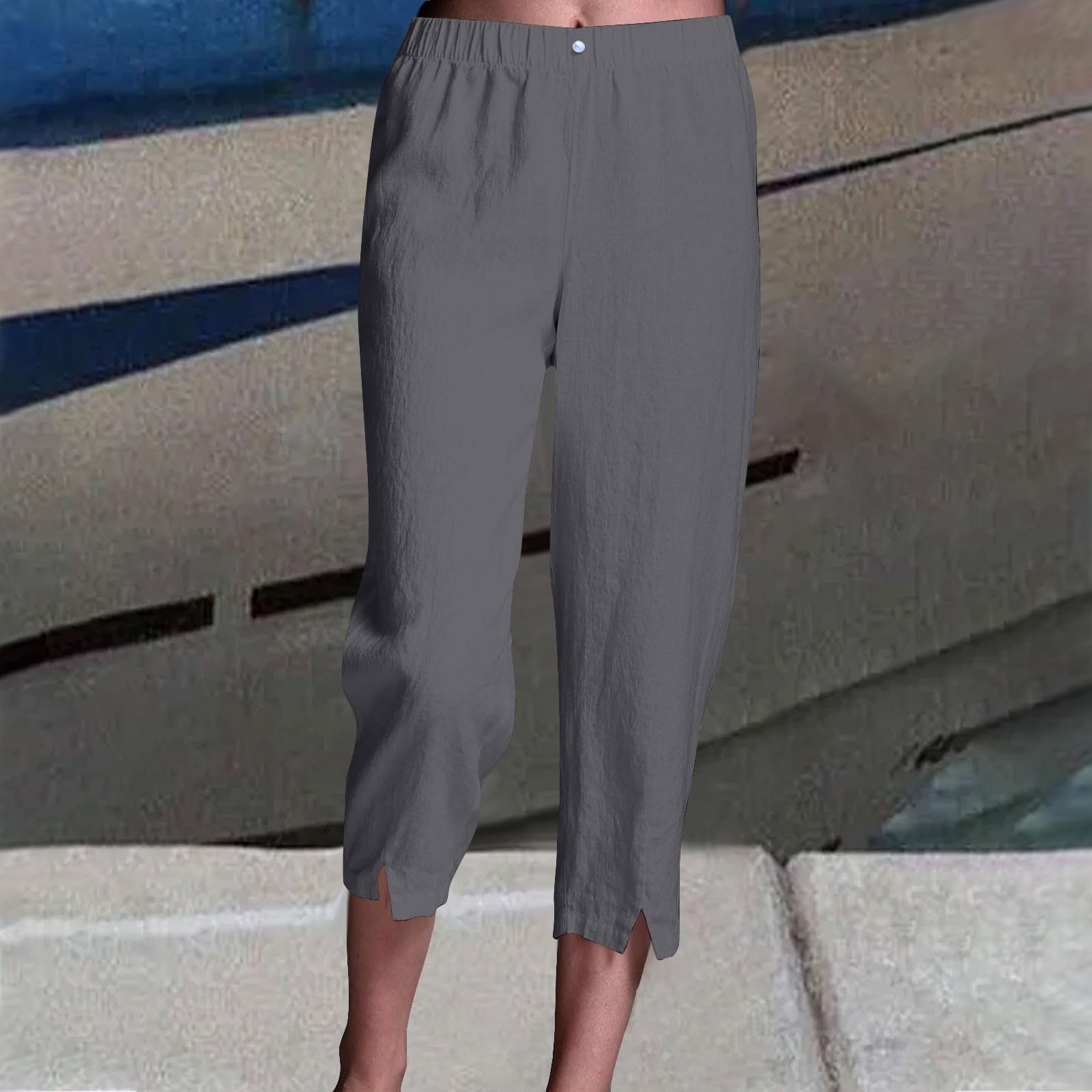 FUNUONY Linen Pants Women Summer 2025 Trendy Womens Linen Pants High ...