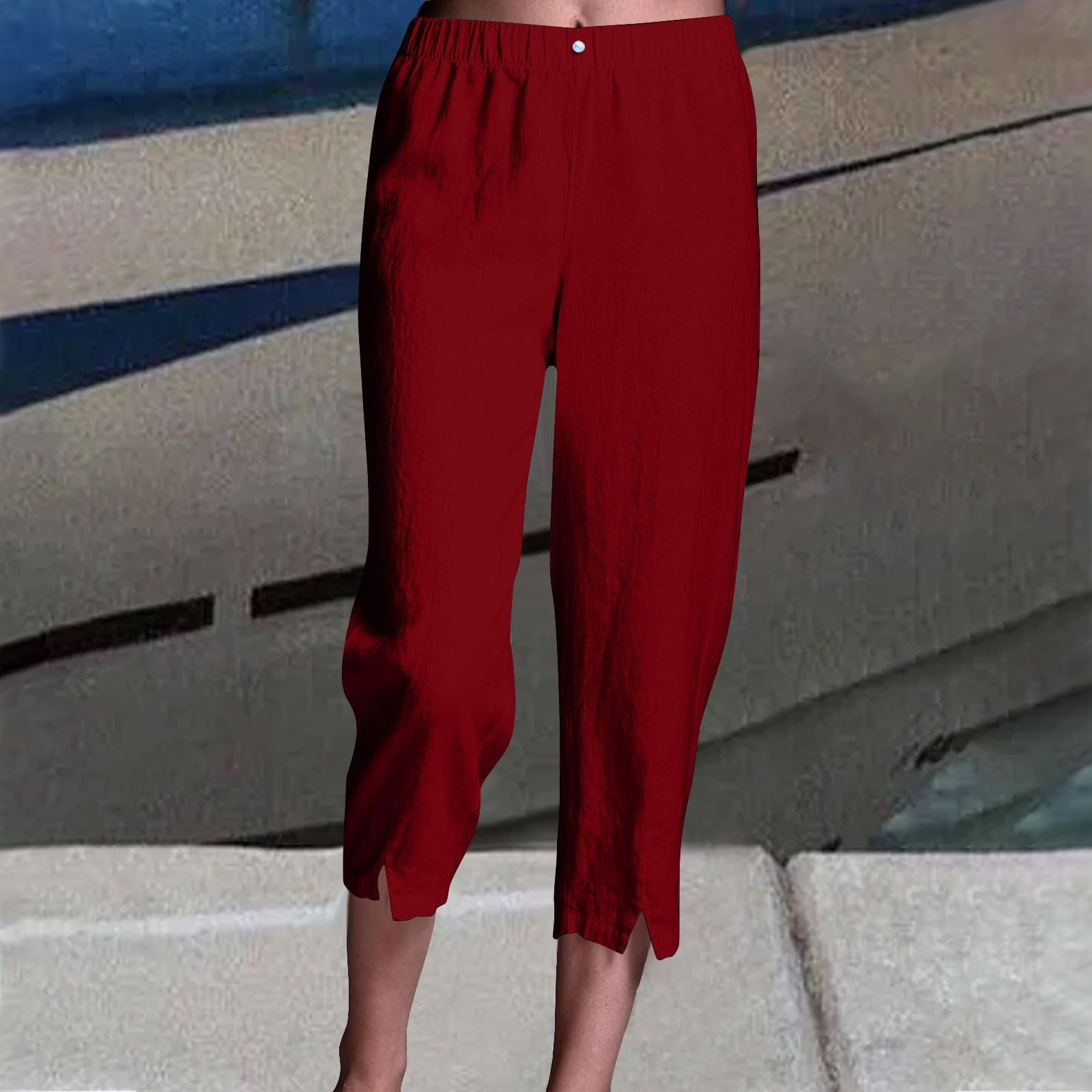 FUNUONY Linen Pants Women Summer 2025 Trendy Womens Linen Pants High ...