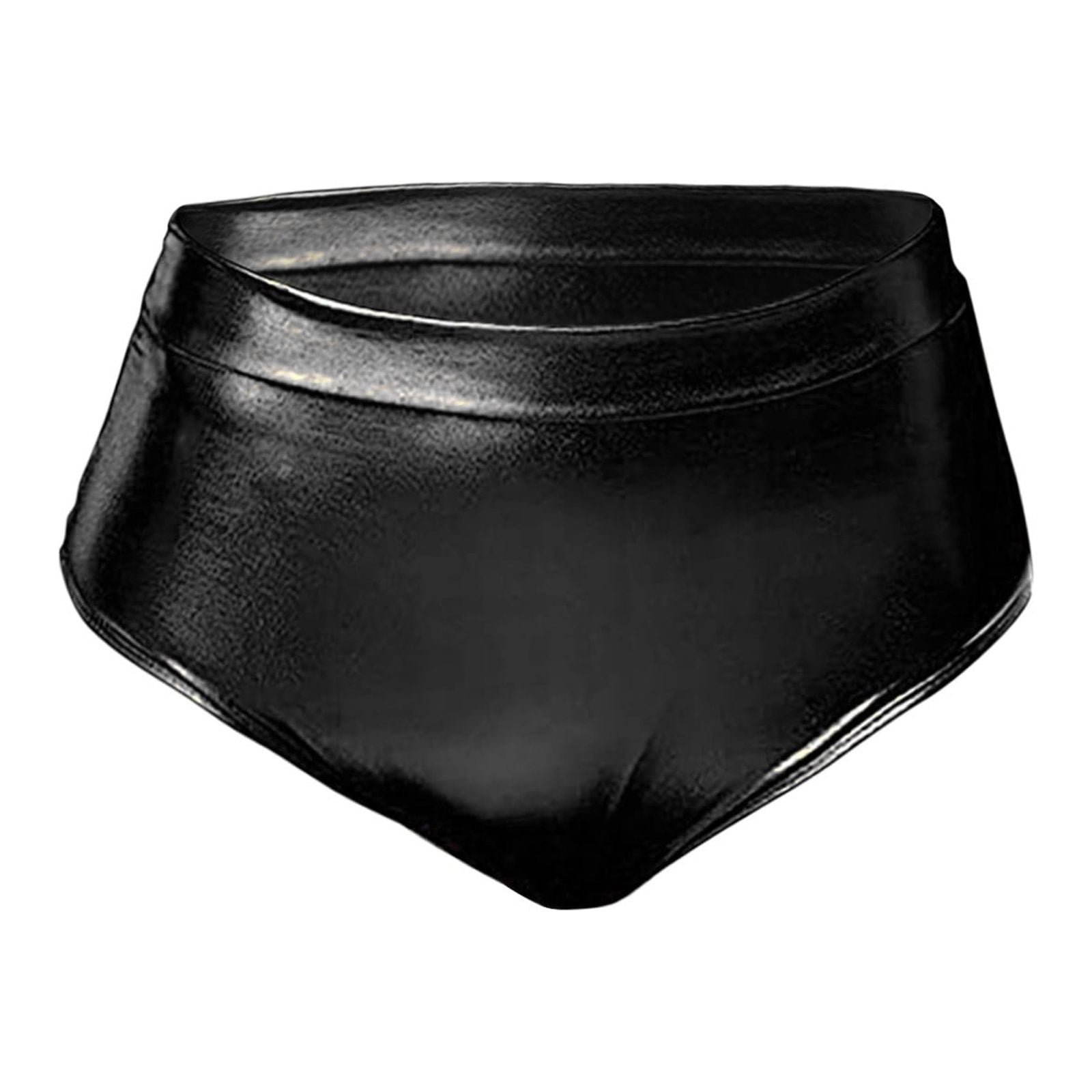 FUNUONY Metallic High Waisted Booty Shorts Women's Shiny Cheeky Dance ...