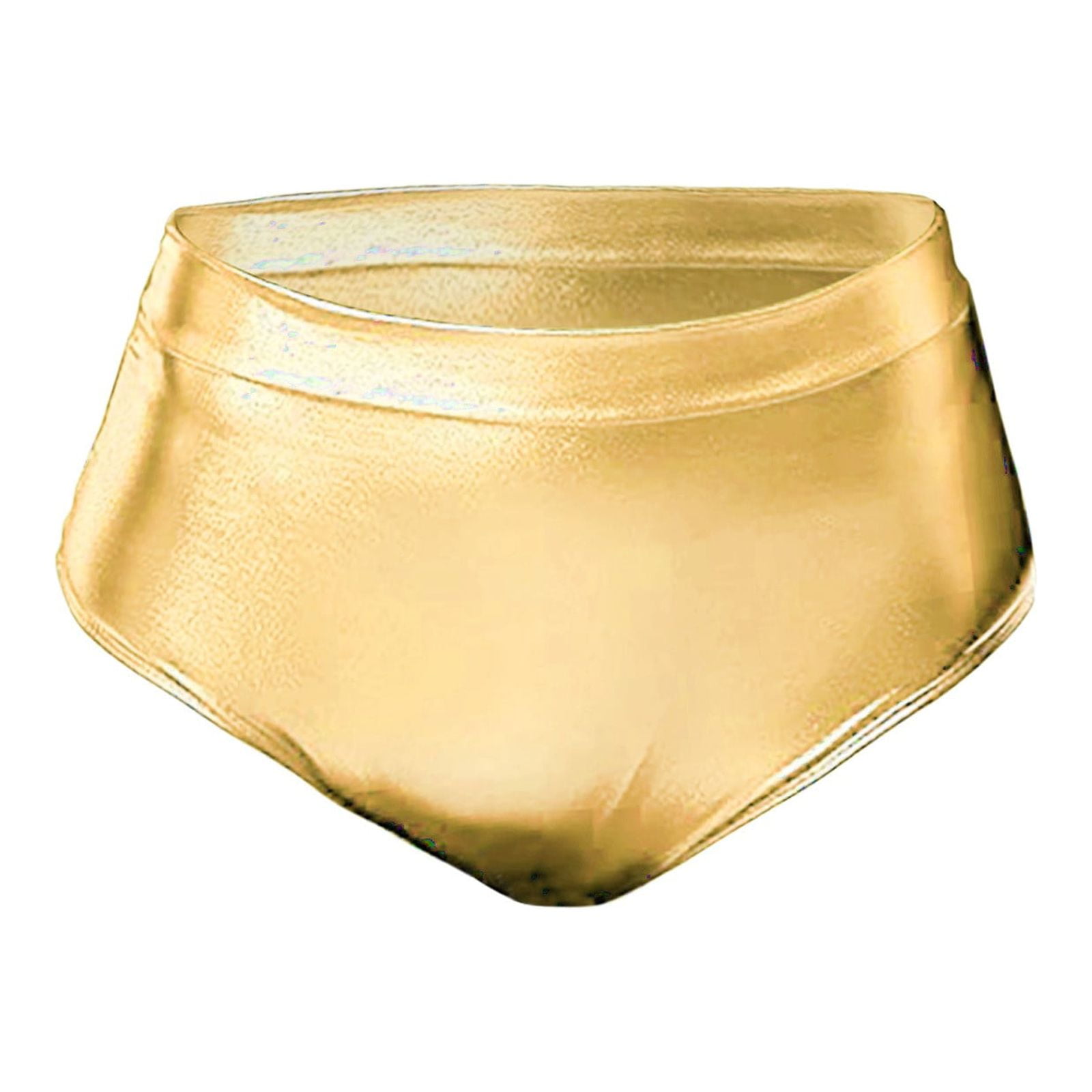 FUNUONY Metallic High Waisted Booty Shorts Women's Shiny Cheeky Dance ...