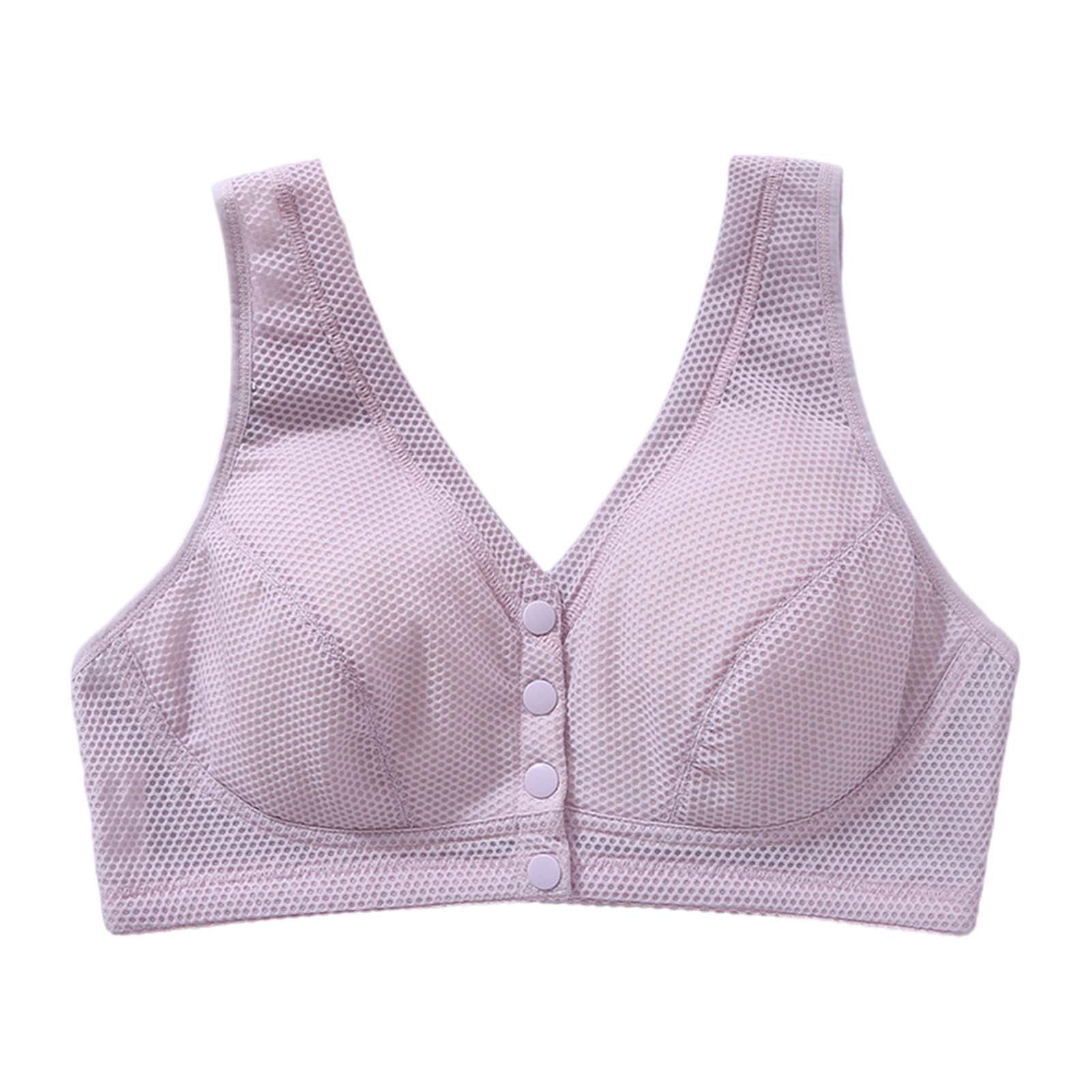 FUNUONY Thin Laceless Underwear Brater Buckle Front Closure Bras for ...