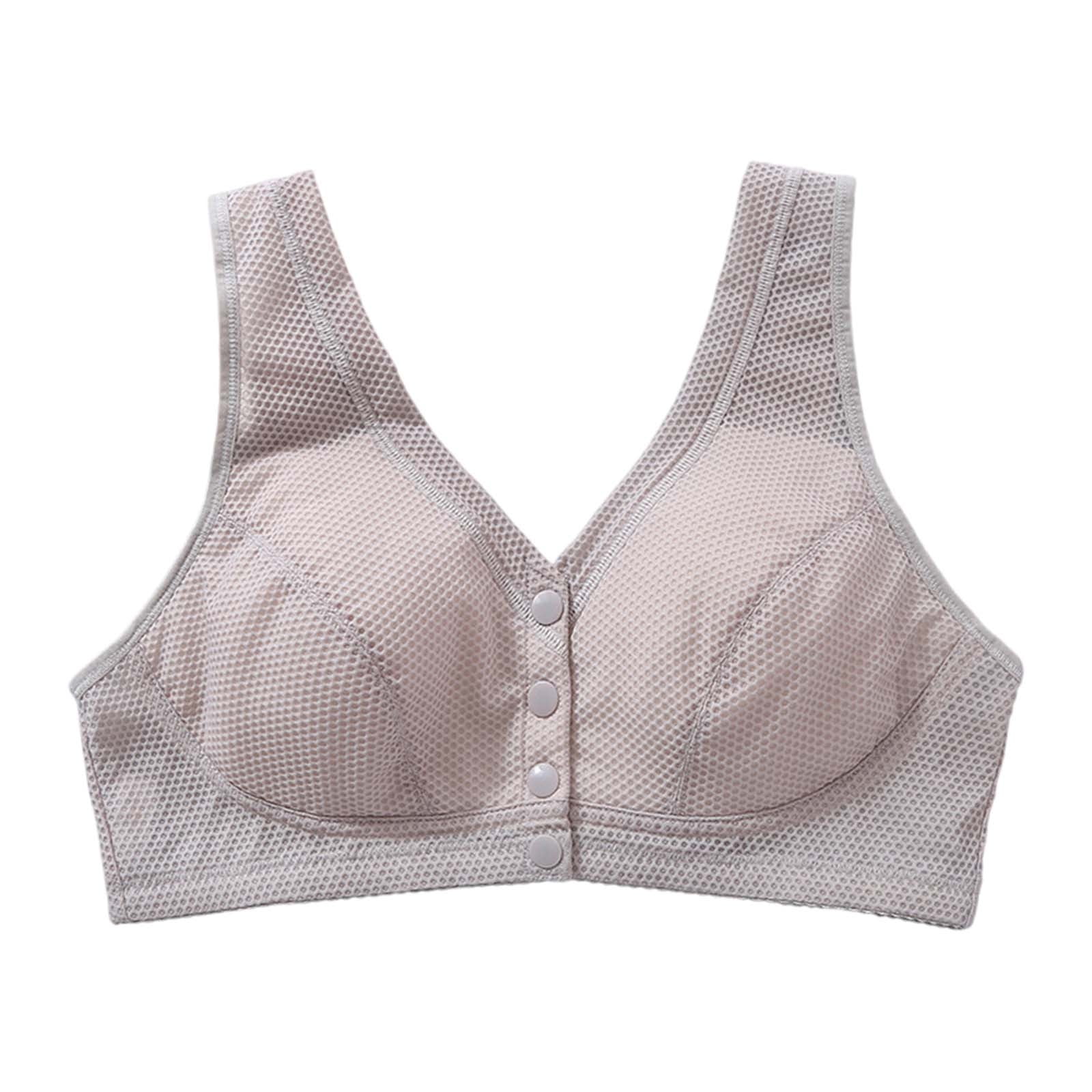 FUNUONY Thin Laceless Underwear Brater Buckle Front Closure Bras for ...