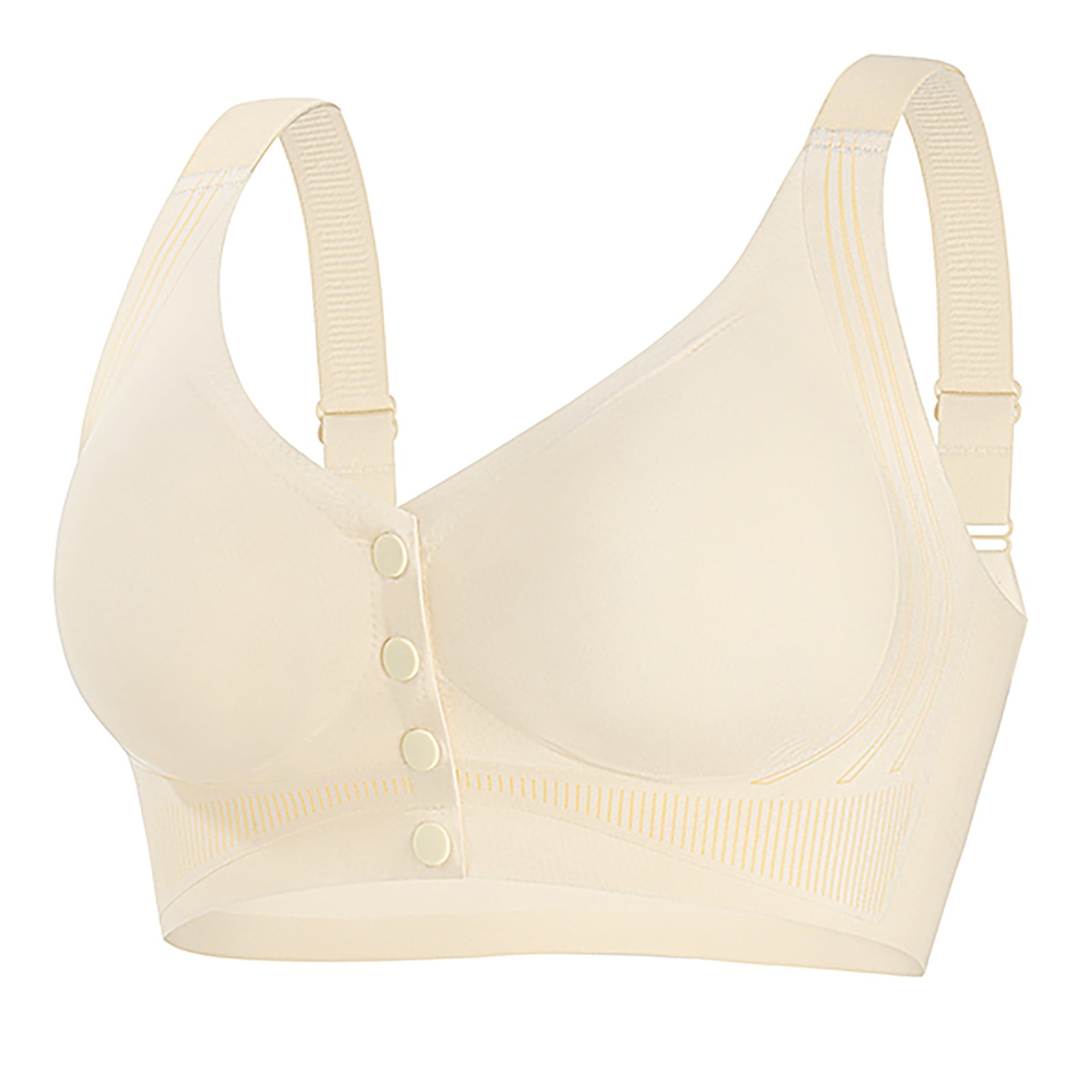 FUNUONY V Neck Front Closure Bras for Women Wireless Full Coverage ...