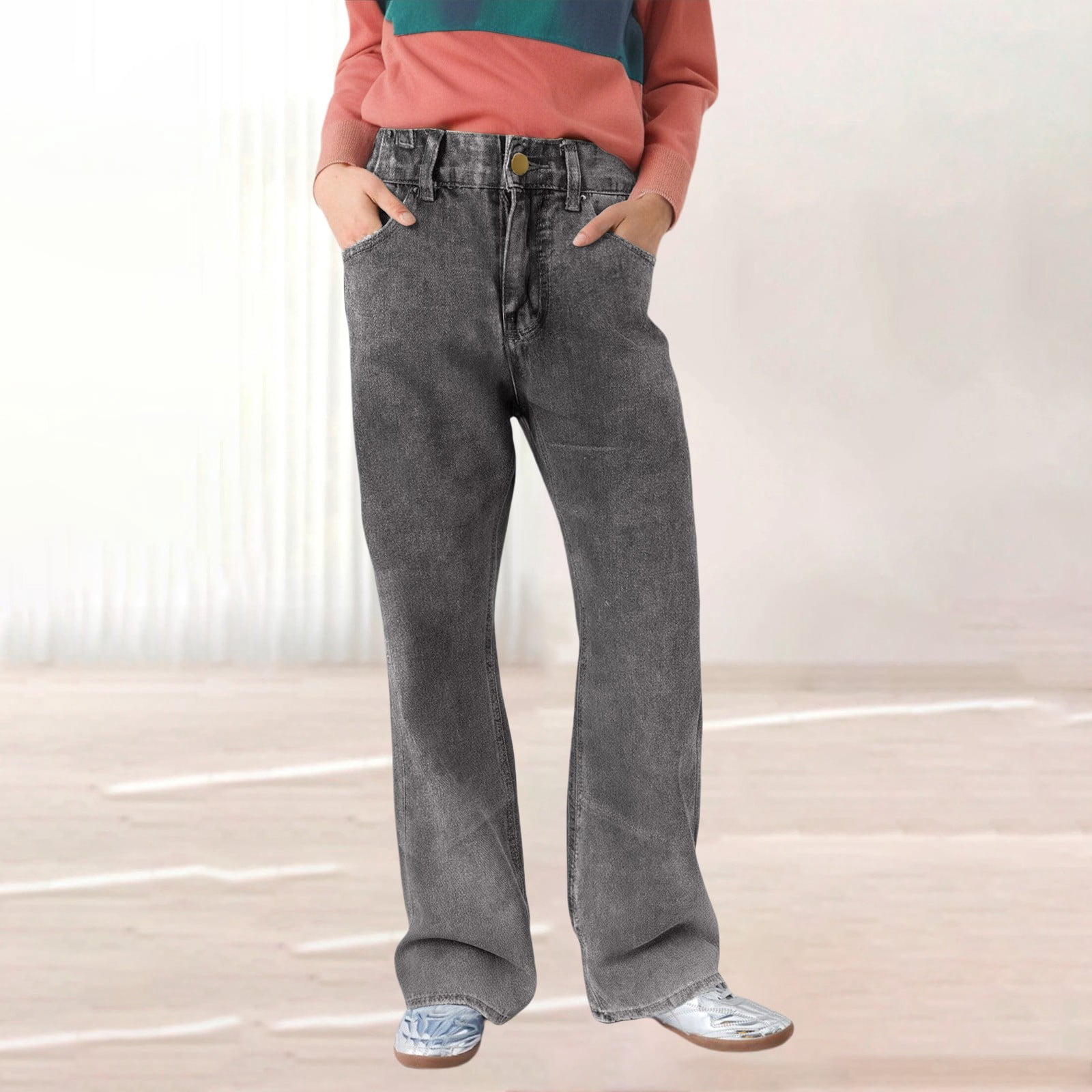 FUNUONY Wide Leg Jeans Woman Baggy Jeans for Woman Trendy 2025 Summer ...