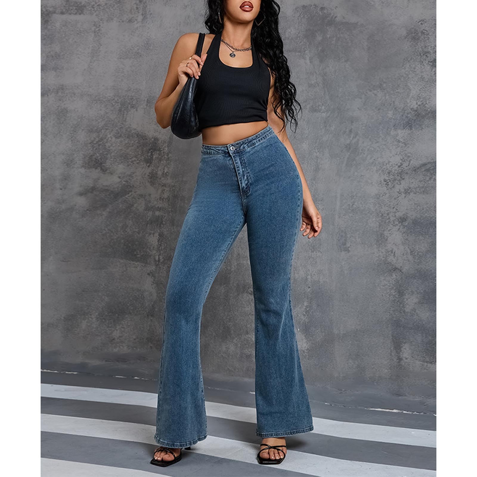 FUNUONY Wide Leg Jeans Woman Baggy Jeans for Woman Trendy 2025 Summer ...
