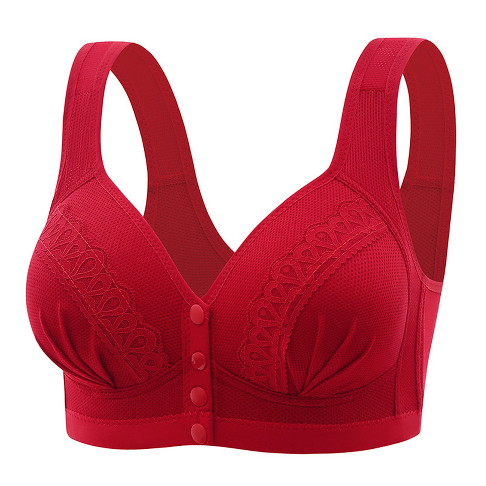 FUNUONY Women's Full Coverage Front Closure Posture Back Unpadded ...