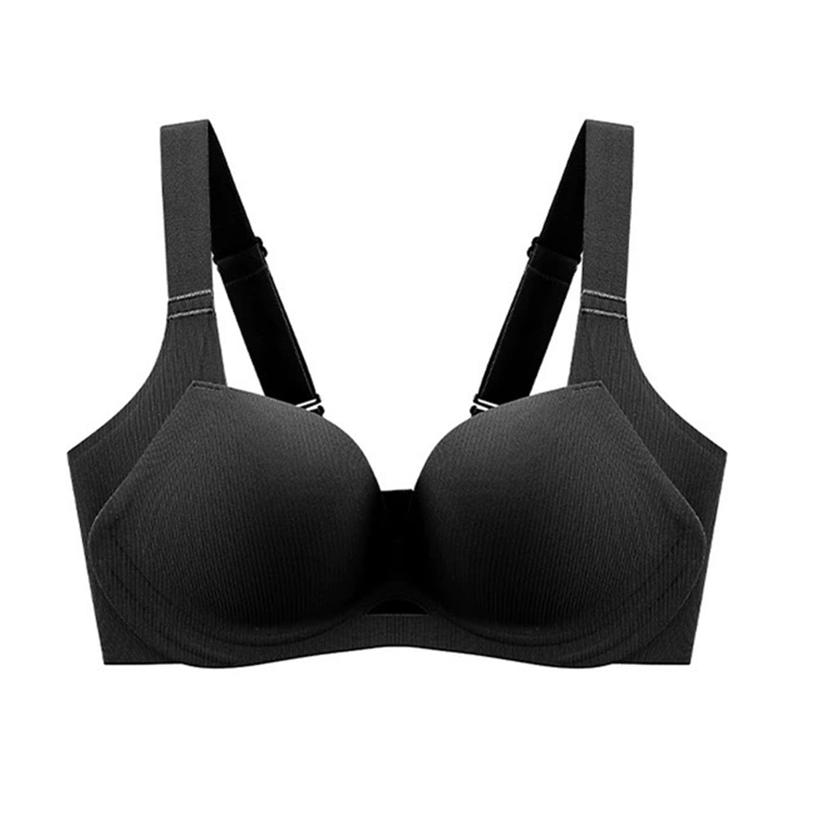 FUNUONY Women's Push Up Wireless Comfortable Padded Plunge No Underwire ...