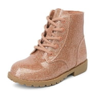 Wonder Nation Girls Combat Boot - PU Upper with TPR Outsole - Walmart.com
