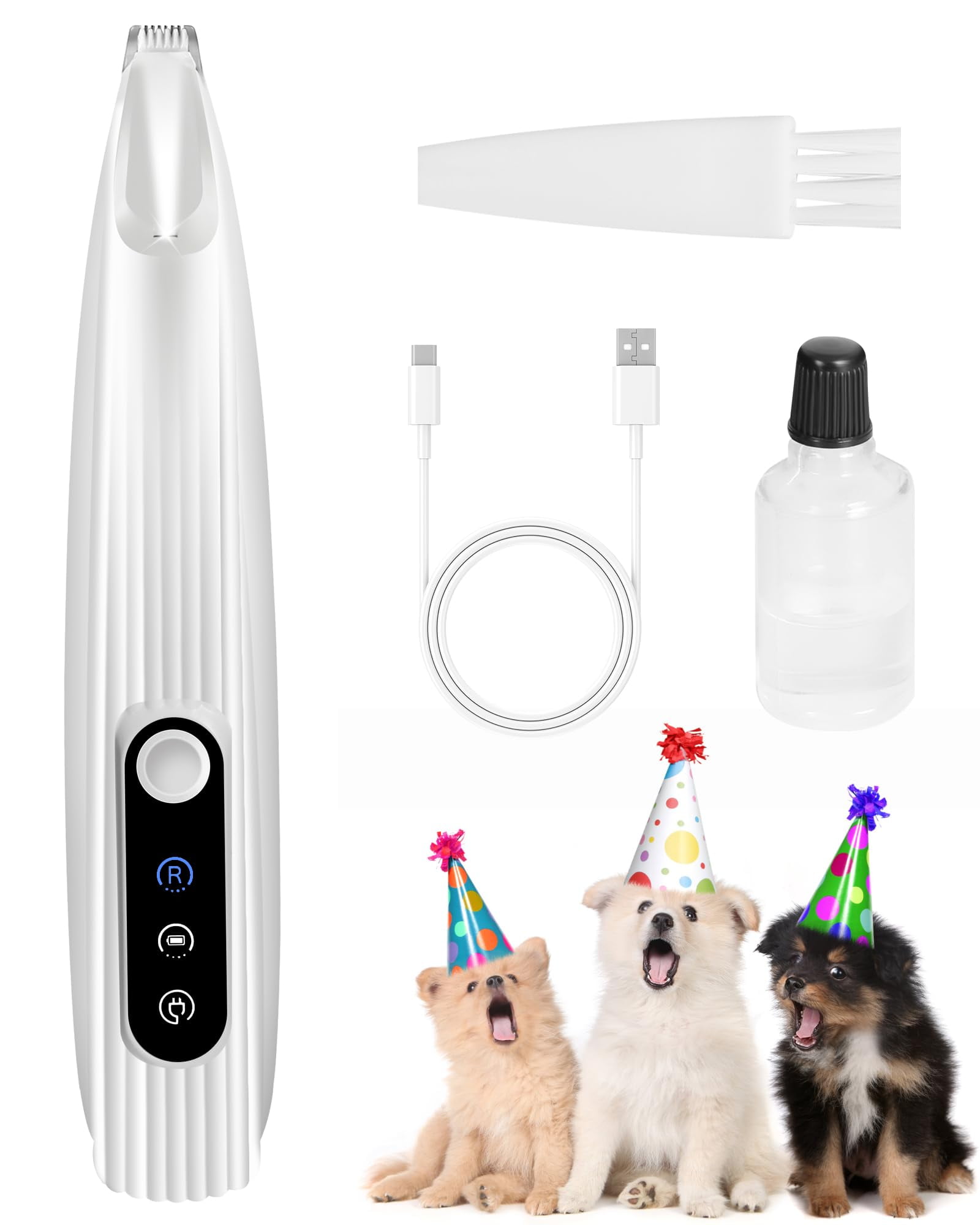 FURBONA Upgraded Dog Paw SBF3 Trimmer with LED Light, 9 mm Mini Blade ...