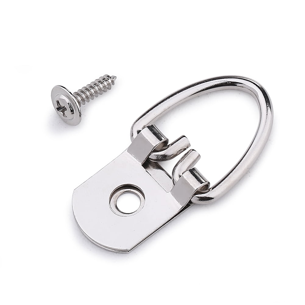 FURHUA D-Ring Picture Hangers, 1-Hole with Screws, 50 Pack, Supports Up ...