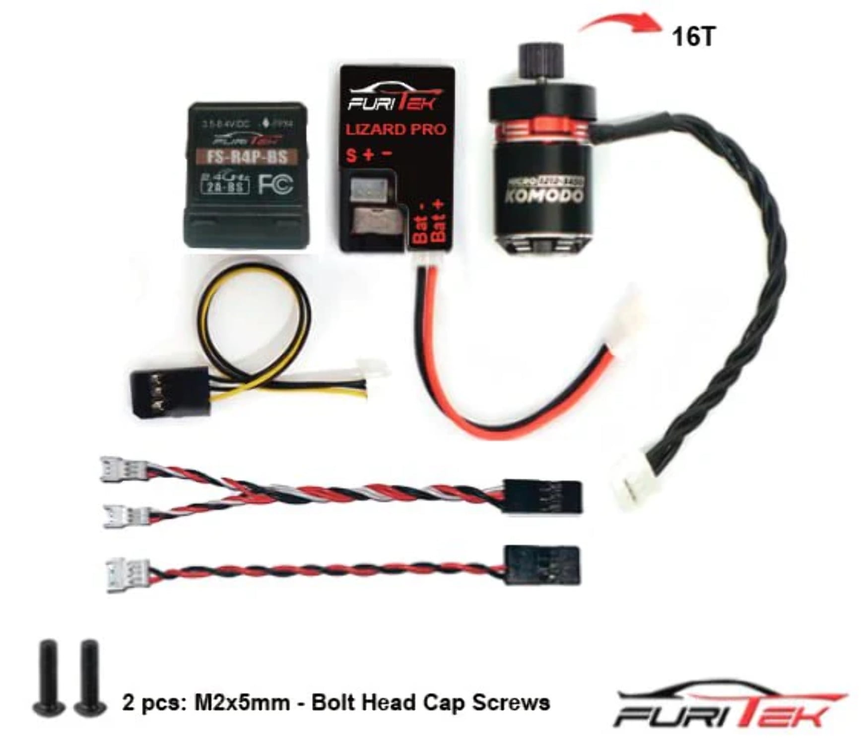 FURITEK STINGER BRUSHLESS POWER SYSTEM WITH RECEIVER FOR FCX18 K10 ...