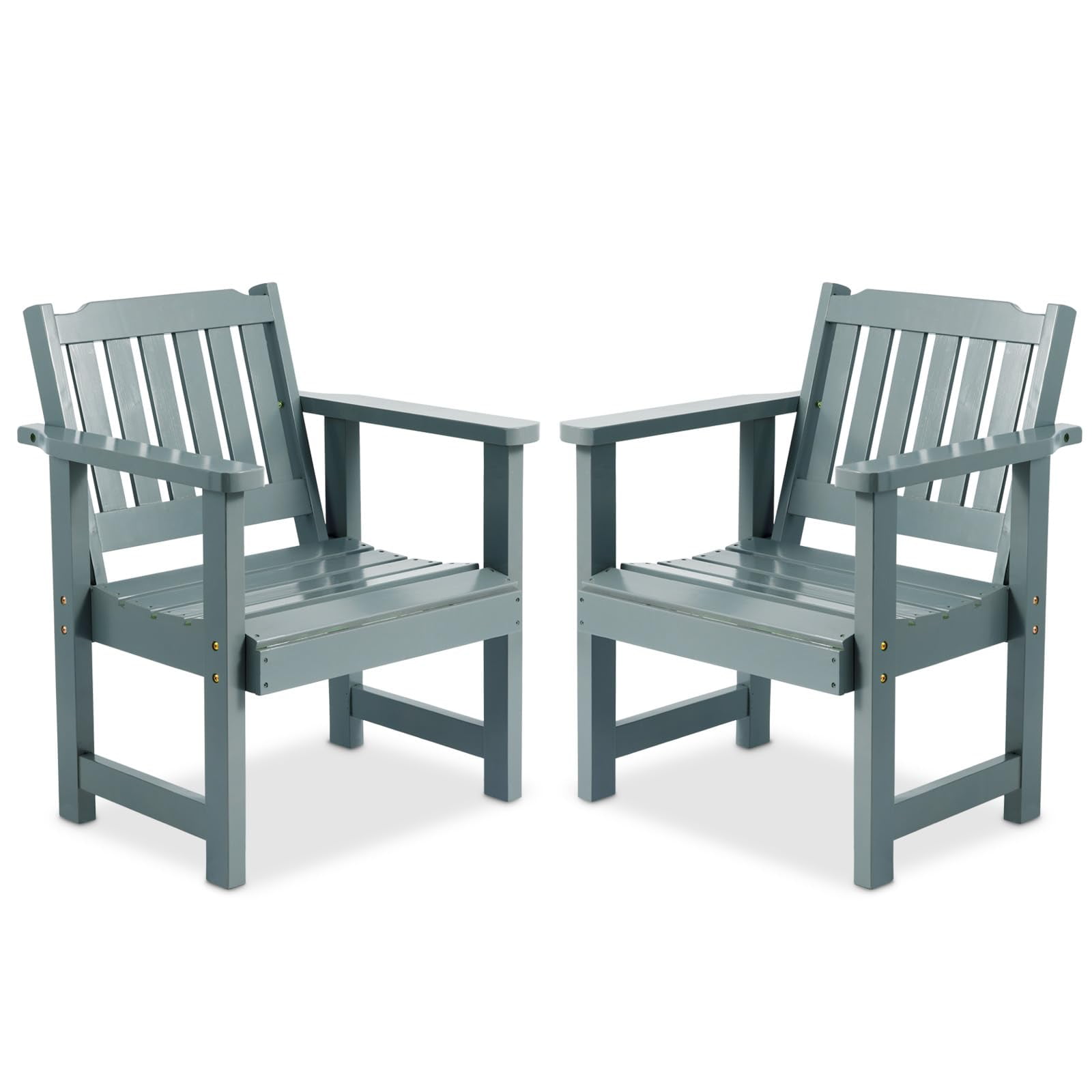 FURNDOOR Wood Patio Chairs Set of 2 - Patio Chair Wood Outdoor Dining ...