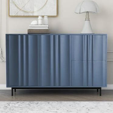 Accent Storage Cabinet with Doors and Adjustable Shelves, Freestanding ...