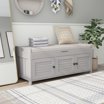 Bench Storage with 2 Drawers Ottoman Hidden Storage Bench Entryway Shoe ...
